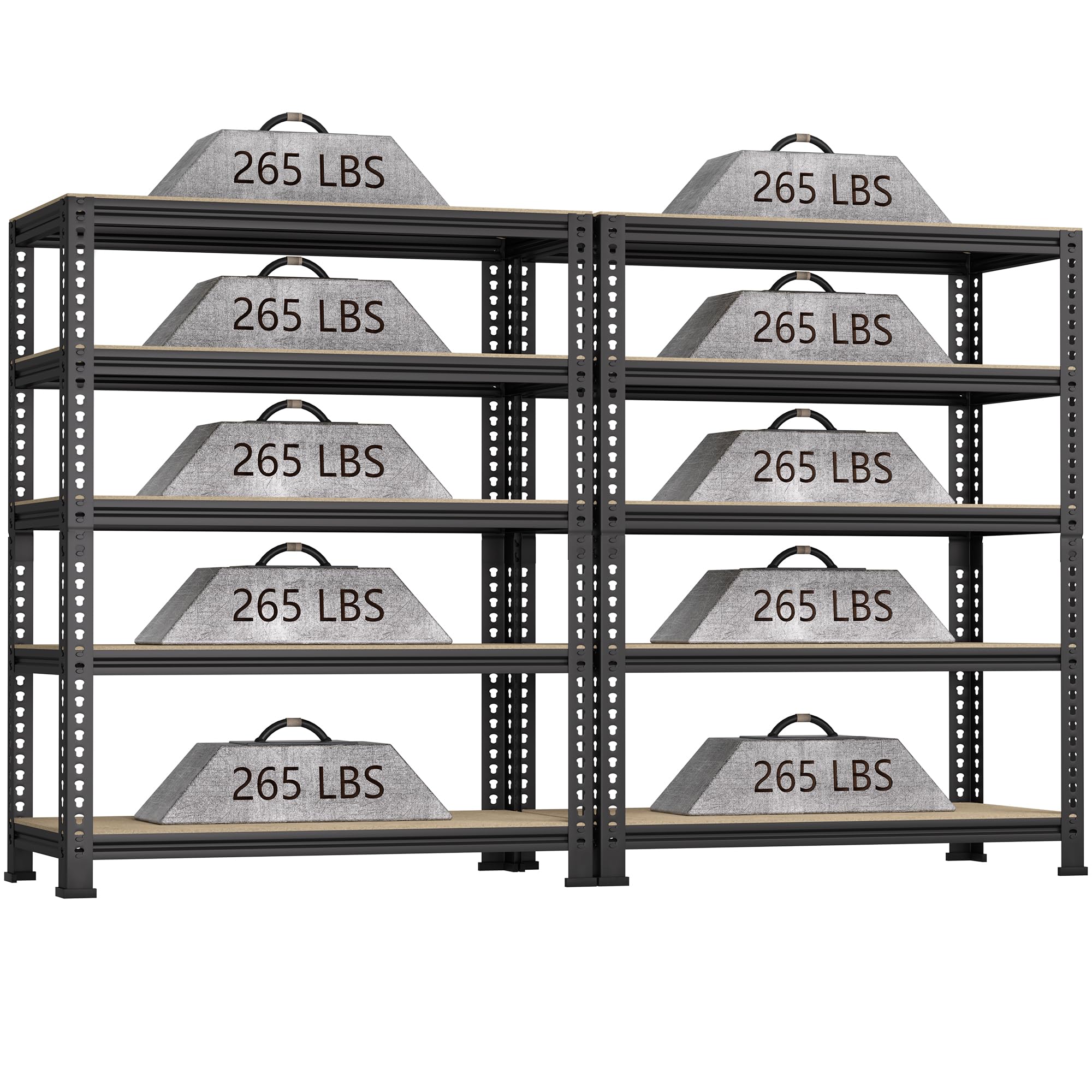 Amazon.com: BuxWellBang 5-Shelf Heavy Duty Shelving - Adjustable Garage ...