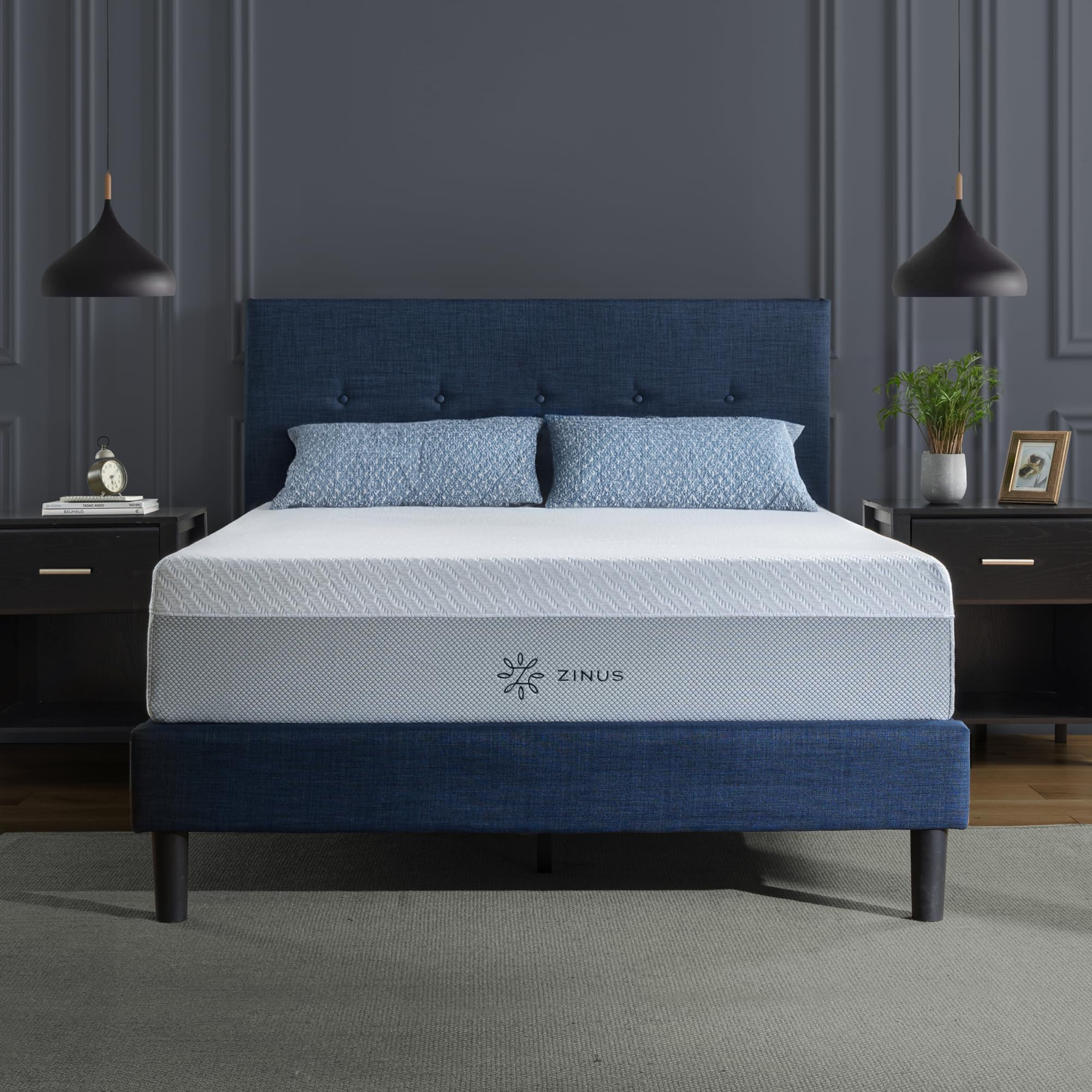 Amazon.com: ZINUS 12 Inch QUADCOOL Memory Foam Mattress, Queen, Cool to ...