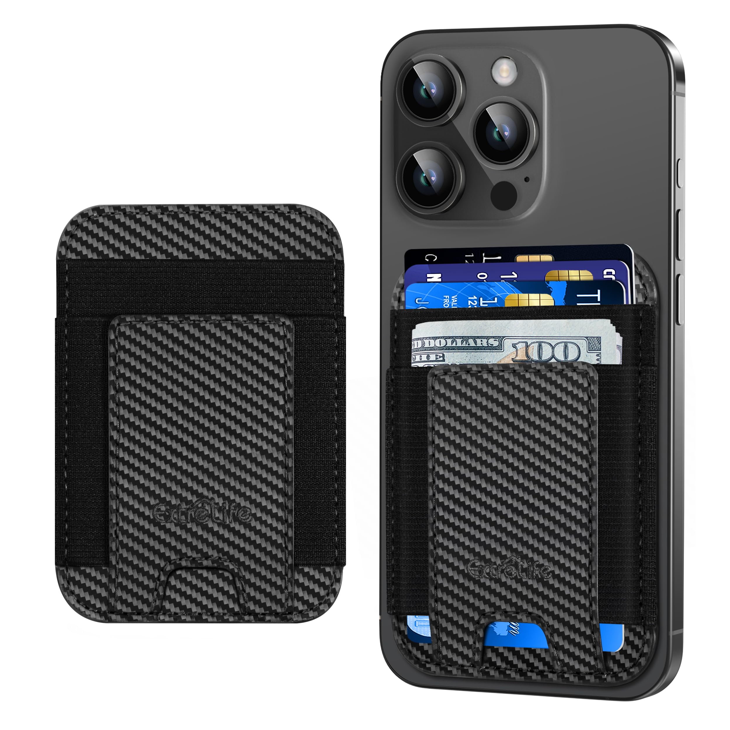 Amazon.com: Phone Card Holder, Leather Phone Wallet Stick On, Stronger ...