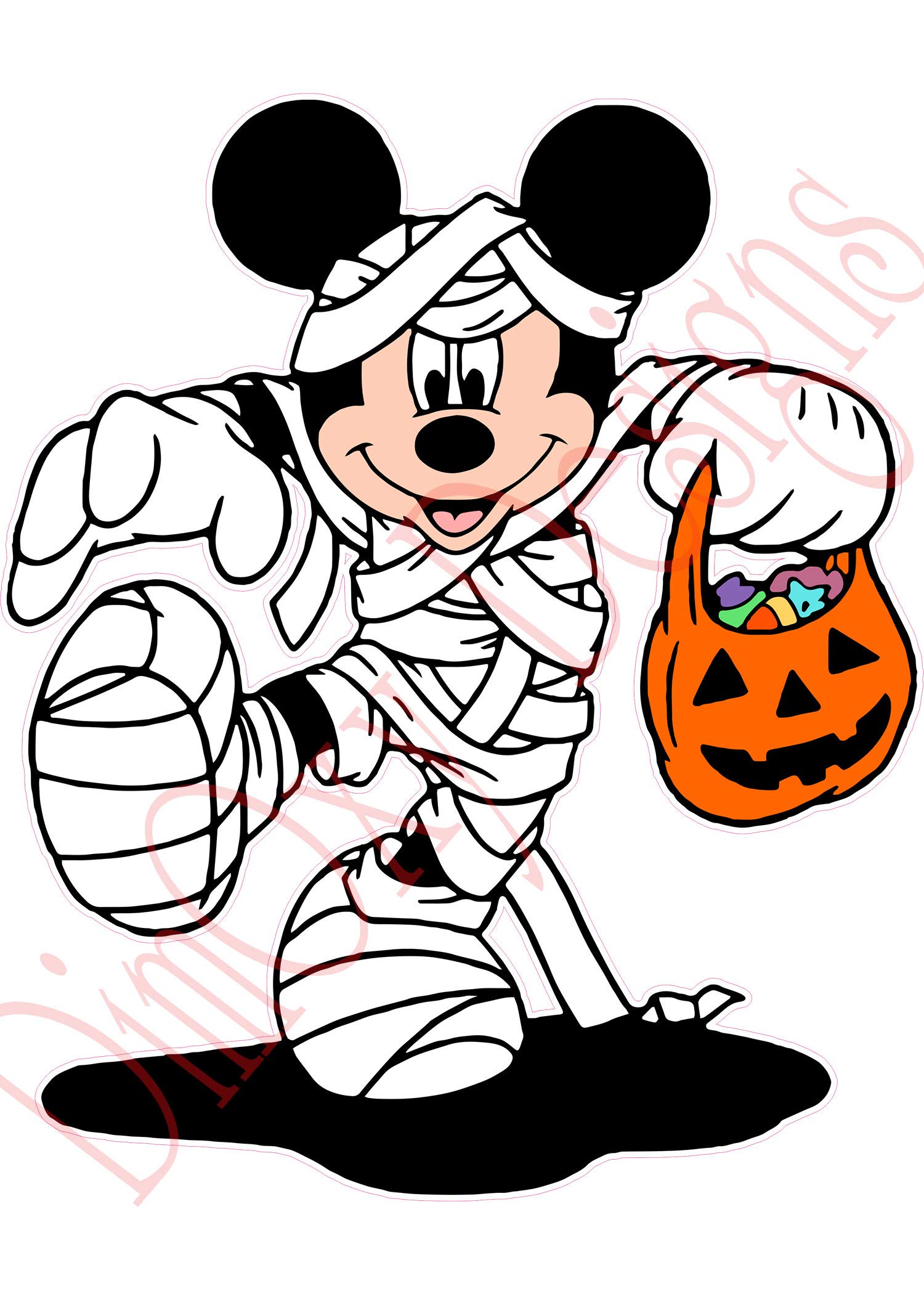 Amazon.com: Halloween Mickey Mummy Static Cling Decoration for Windows ...