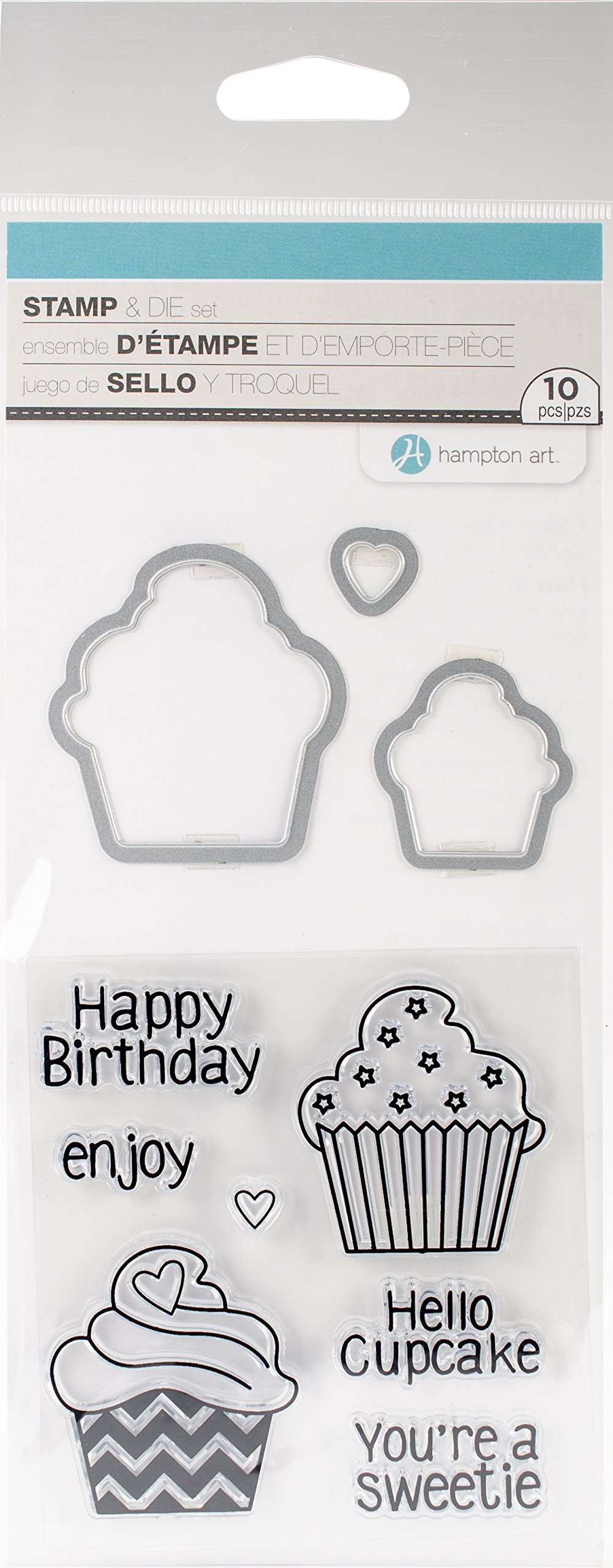 Amazon.com: Hampton Art Cupcakes Hot Fudge Stamp & Die Set : Arts ...