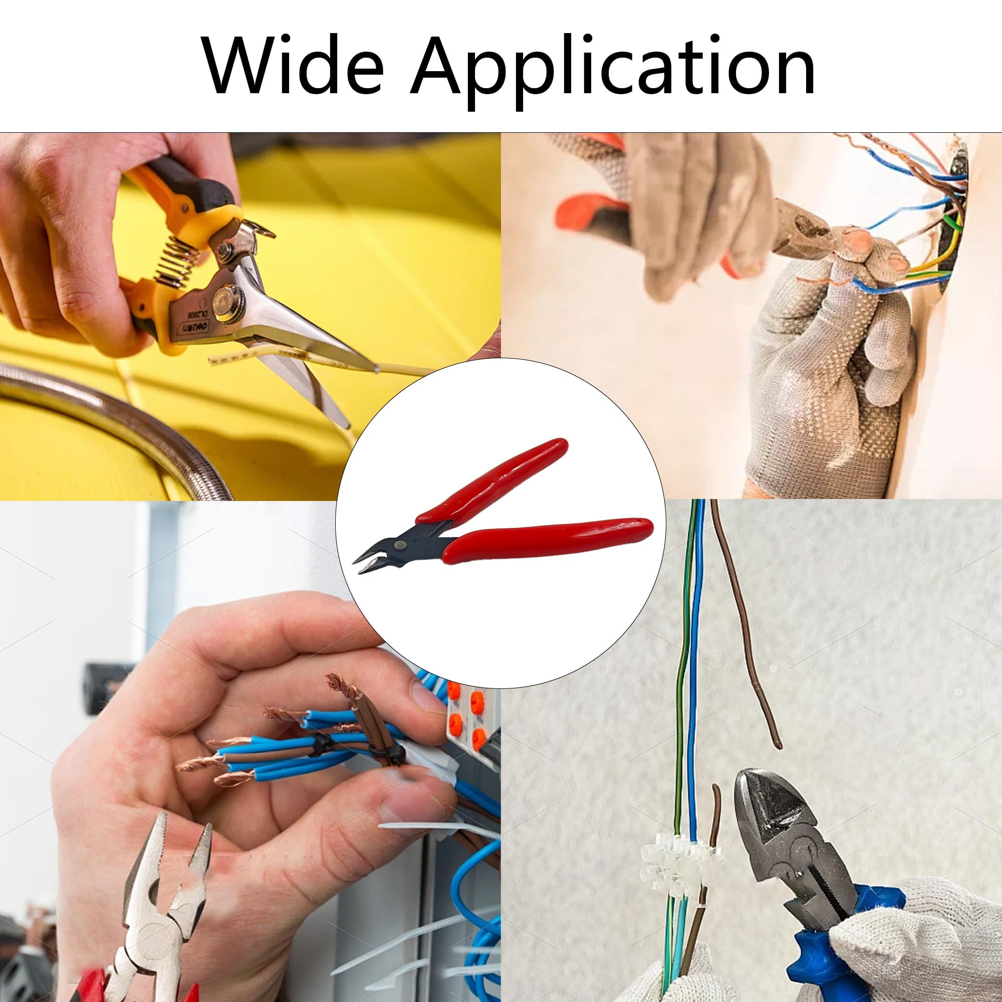 Snapklik.com : PDETVEO 3PCS 5 Inch Micro Flush Cut Pliers, Wire Snips ...
