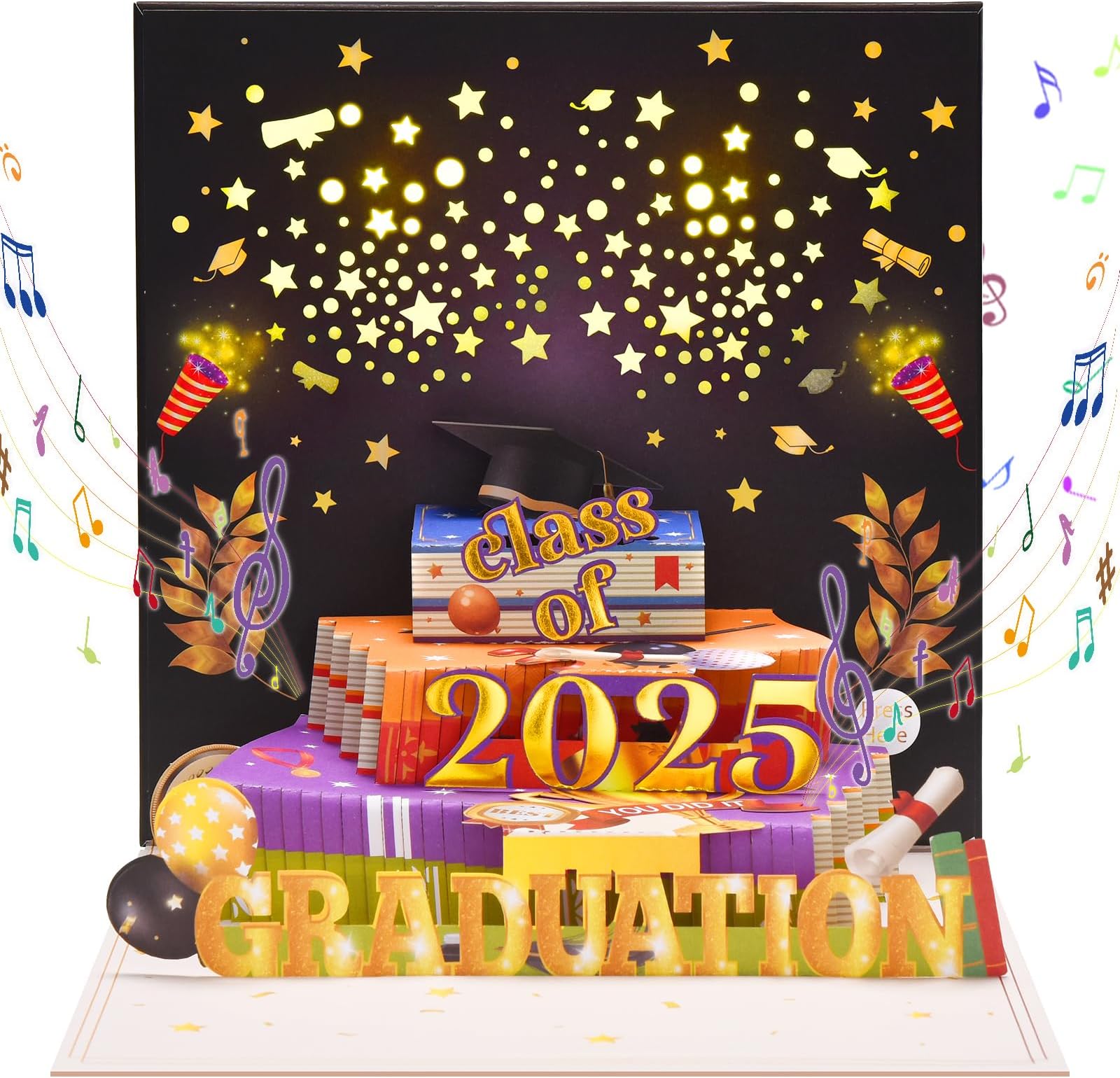 Amazon.com : 3D Graduation Pop Up Card with Envelope, 2025 Graduate ...