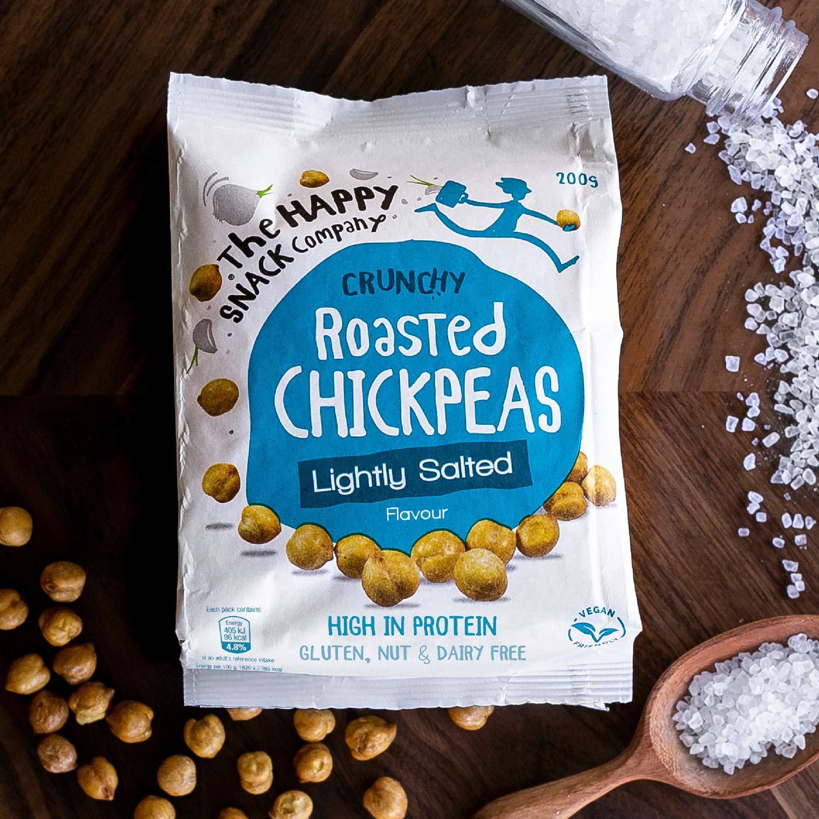 The Happy Snack Company Roasted Chickpeas, Lightly Salted Flavour ...