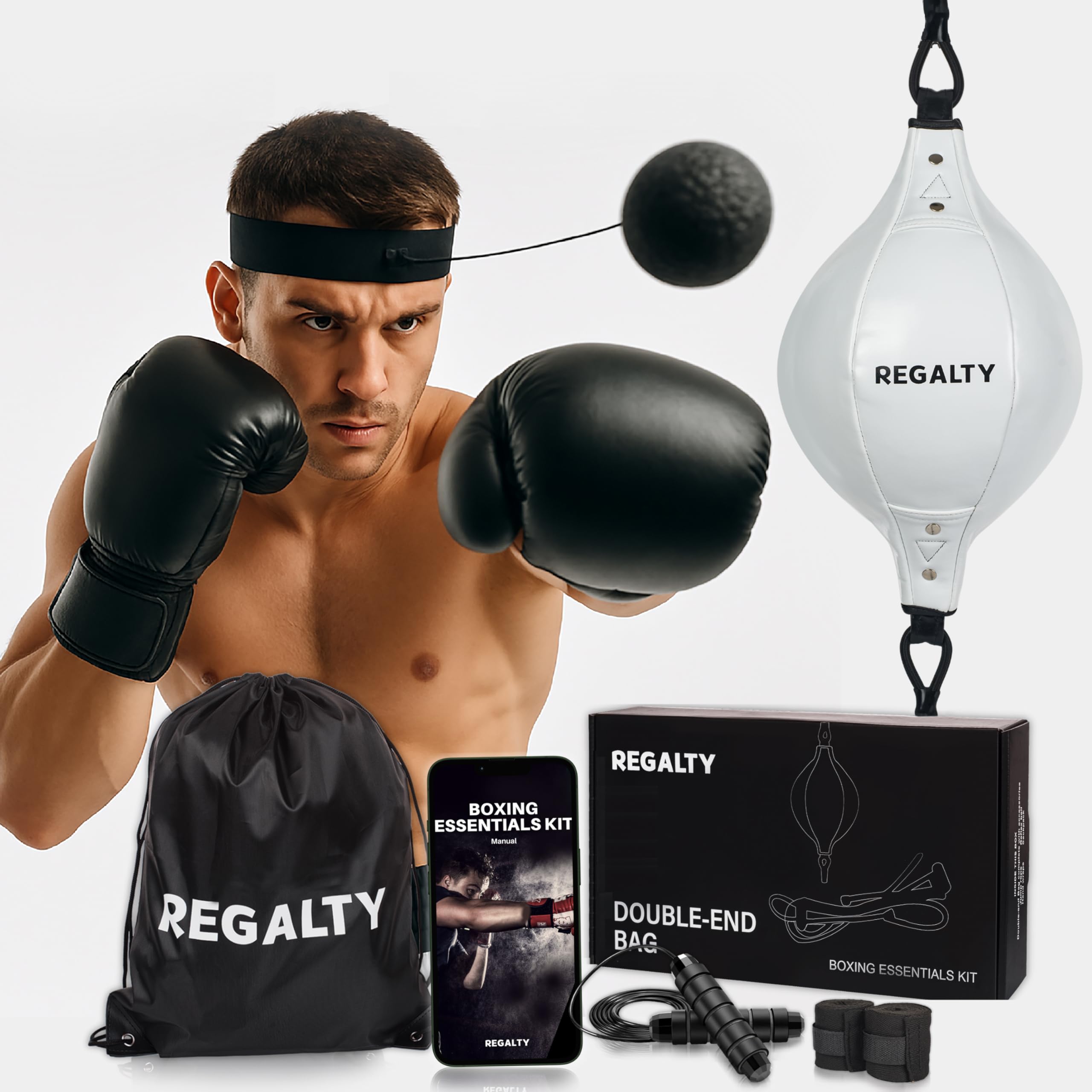 Boxing Reflex Ball And Double End Bag Set Complete Training ...