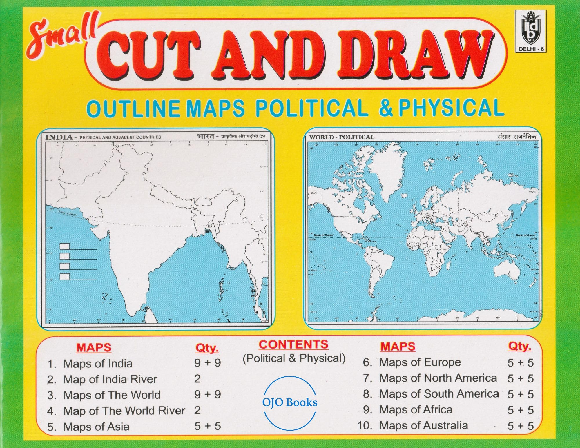 Cut And Draw Small Book Of Outline Practice Maps 100 | Desertcart Kenya