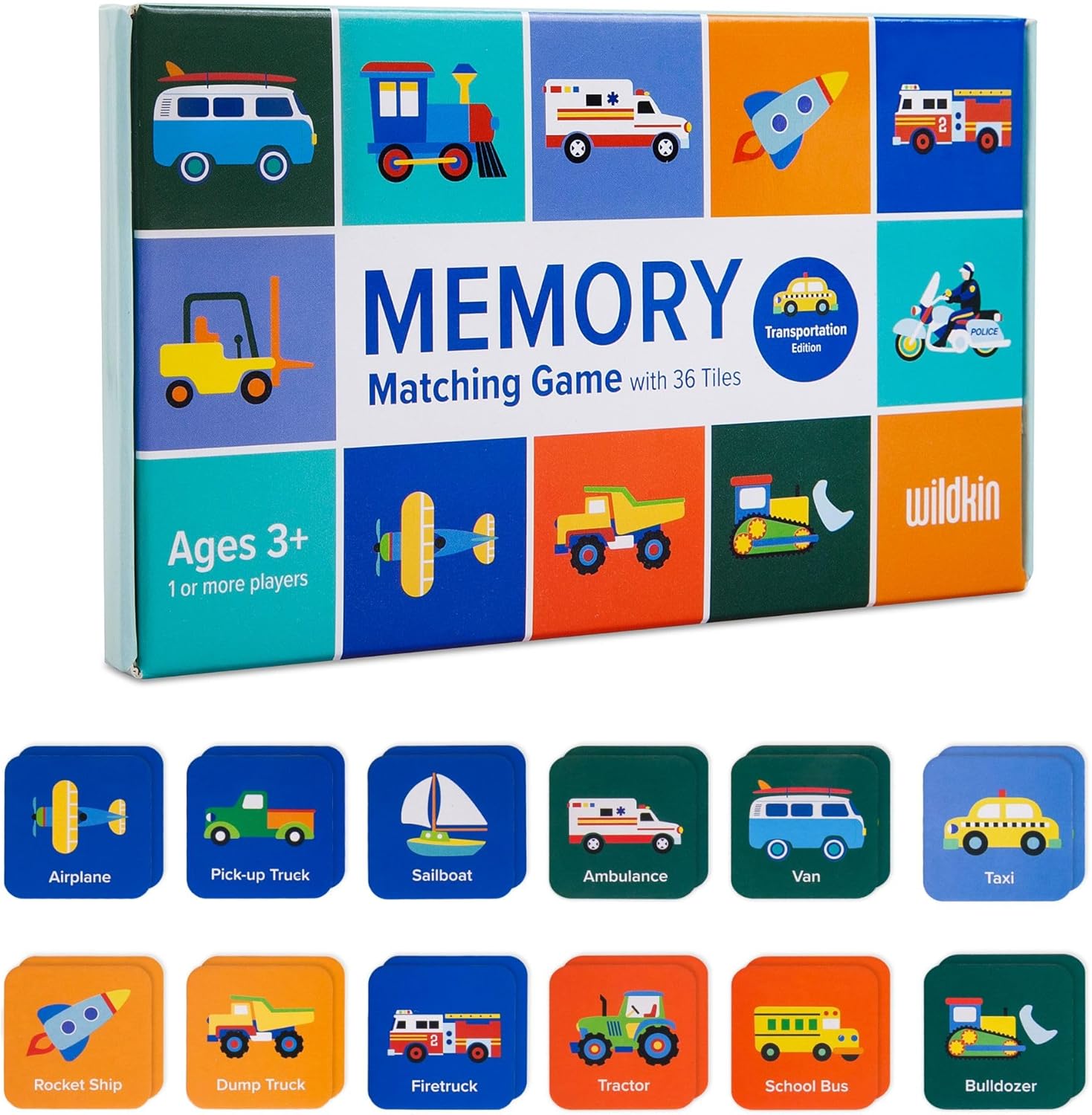 Amazon.com: Wildkin Memory Matching Game Cards for Boys & Girls ...