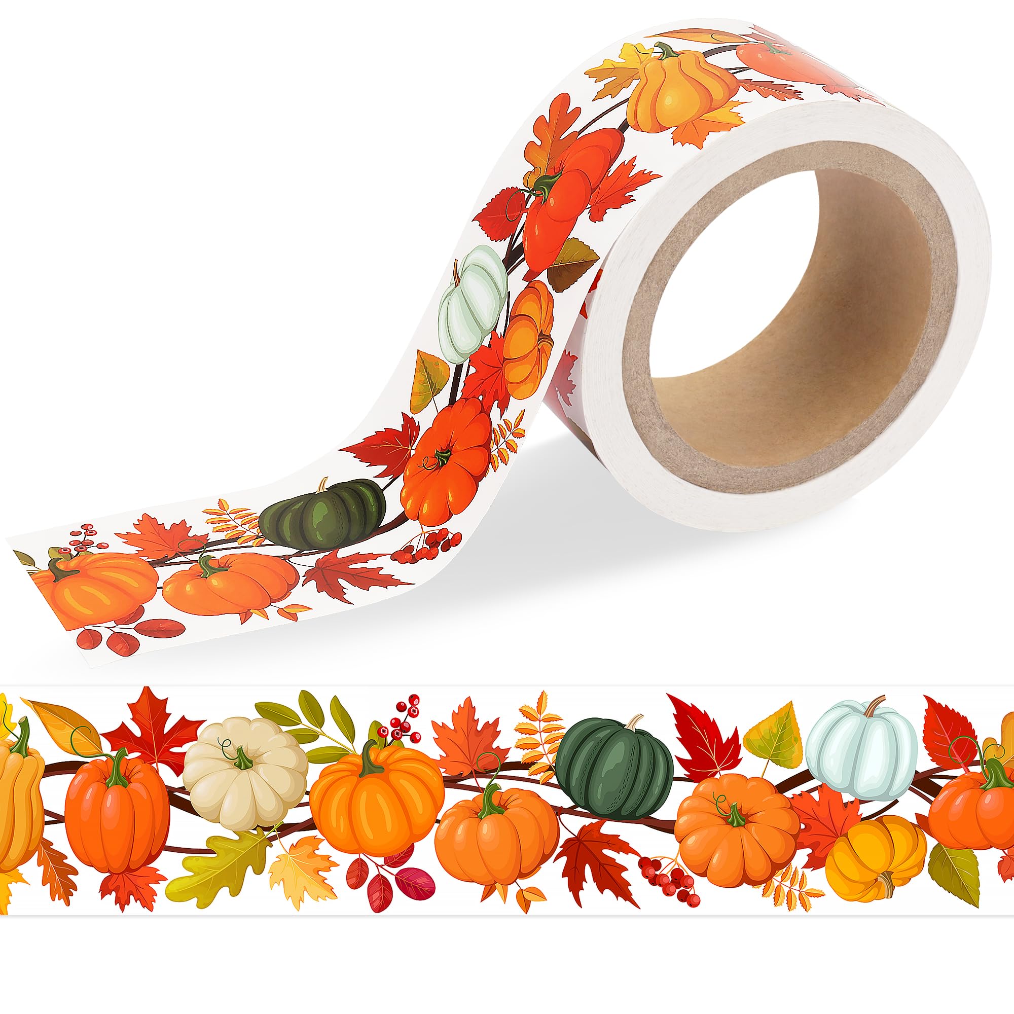 Amazon.com: Lucleag 65.6 Ft Fall Pumpkin Bulletin Board Border, Self ...