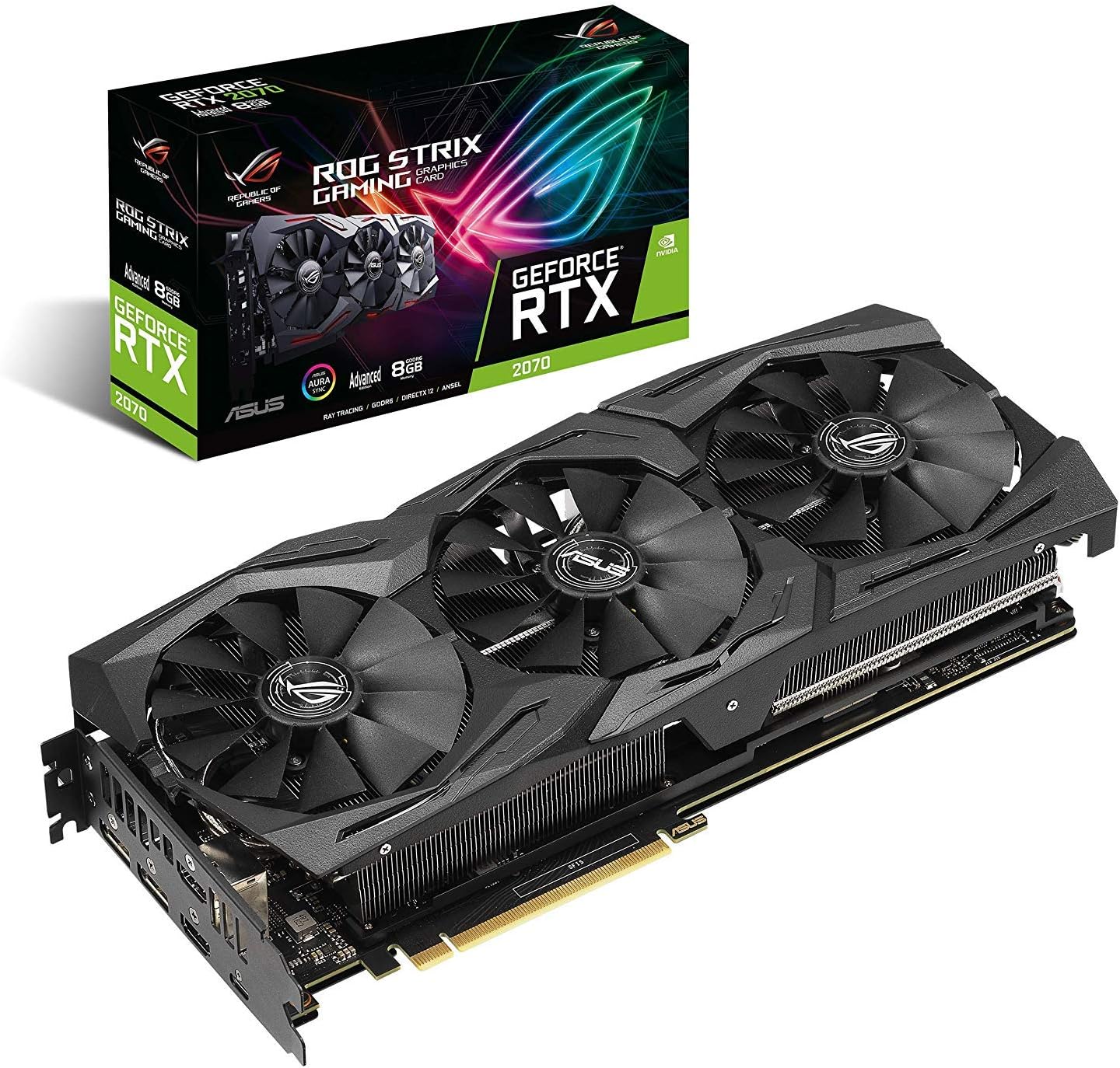 Amazon.com: ASUS ROG STRIX GeForce® RTX 2070 Advanced Overclocked 8G ...