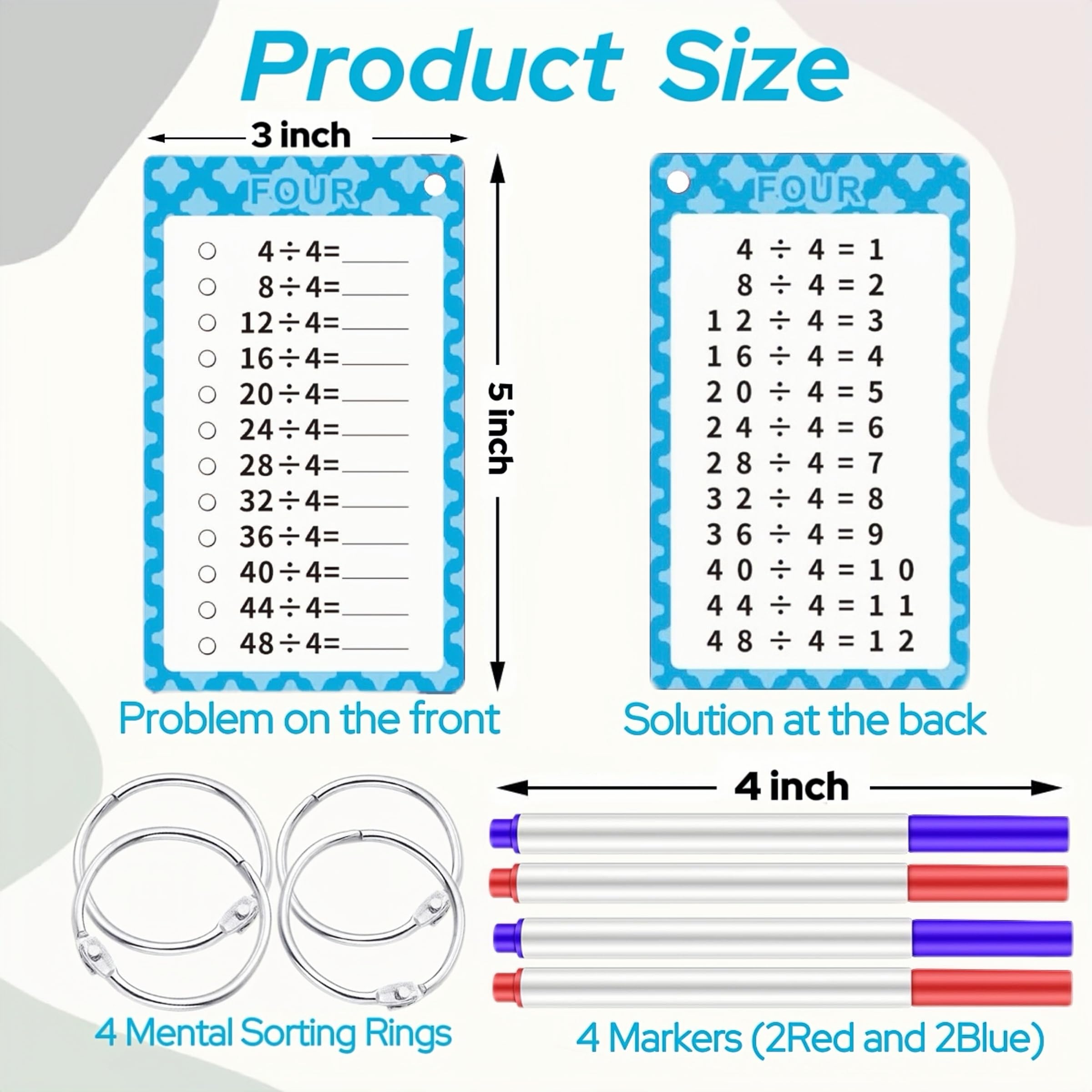 2 Pack Math Learning Set With Pens Multiplication And Division Flash ...