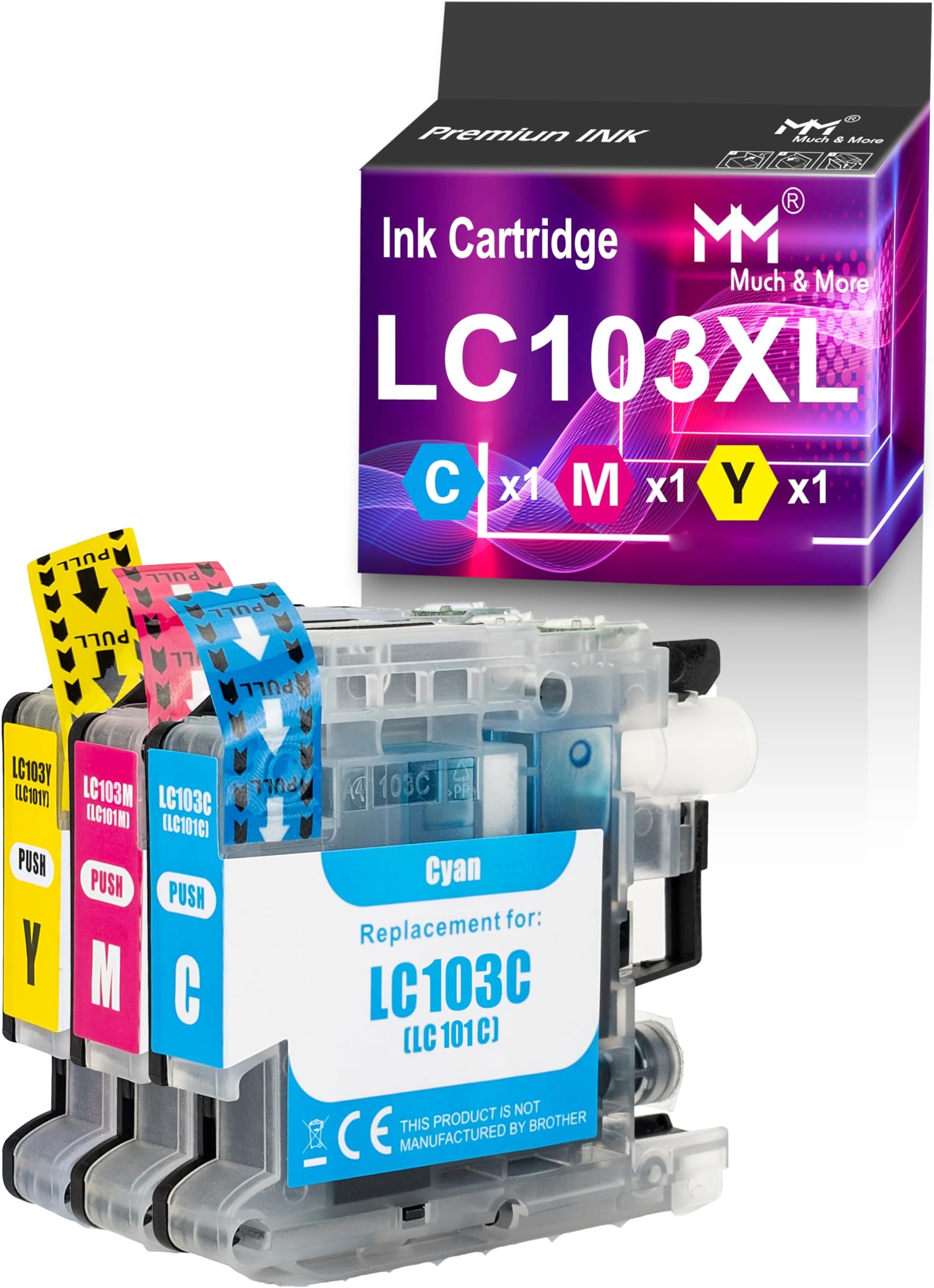 Amazon.com: HI-VISION HI-YIELDS Compatible Ink cartridge Replacement for LC103xl, Yellow, Cyan ...