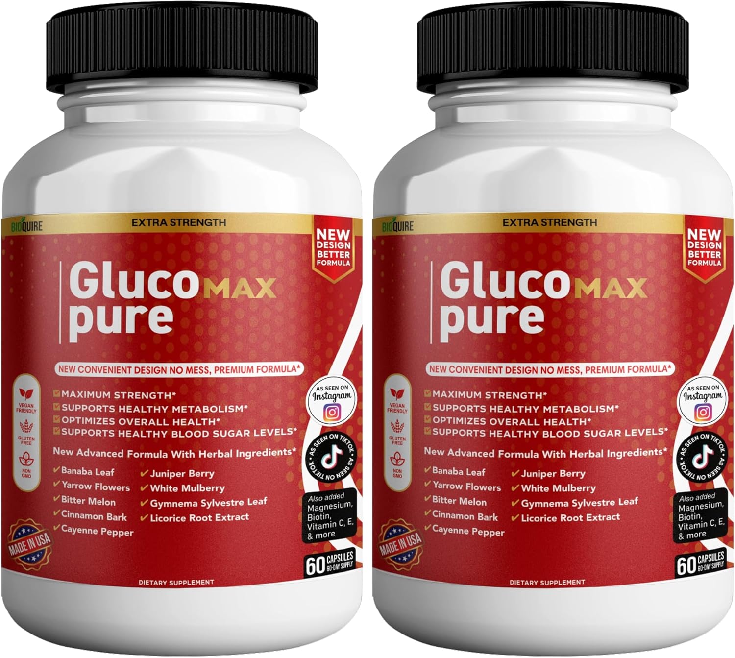 Amazon.com: Gluco Max Pure Ultra Dietary Supplement, 60 Capsules ...