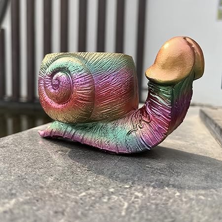 Amazon.com : DIKFENS Snail Planter Turtle Planter - Unique Flower Pot ...