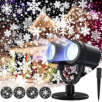 Amazon.com: Snowflake Projector Lights Outdoor, Upgrade 2.0 HD Dynamic ...