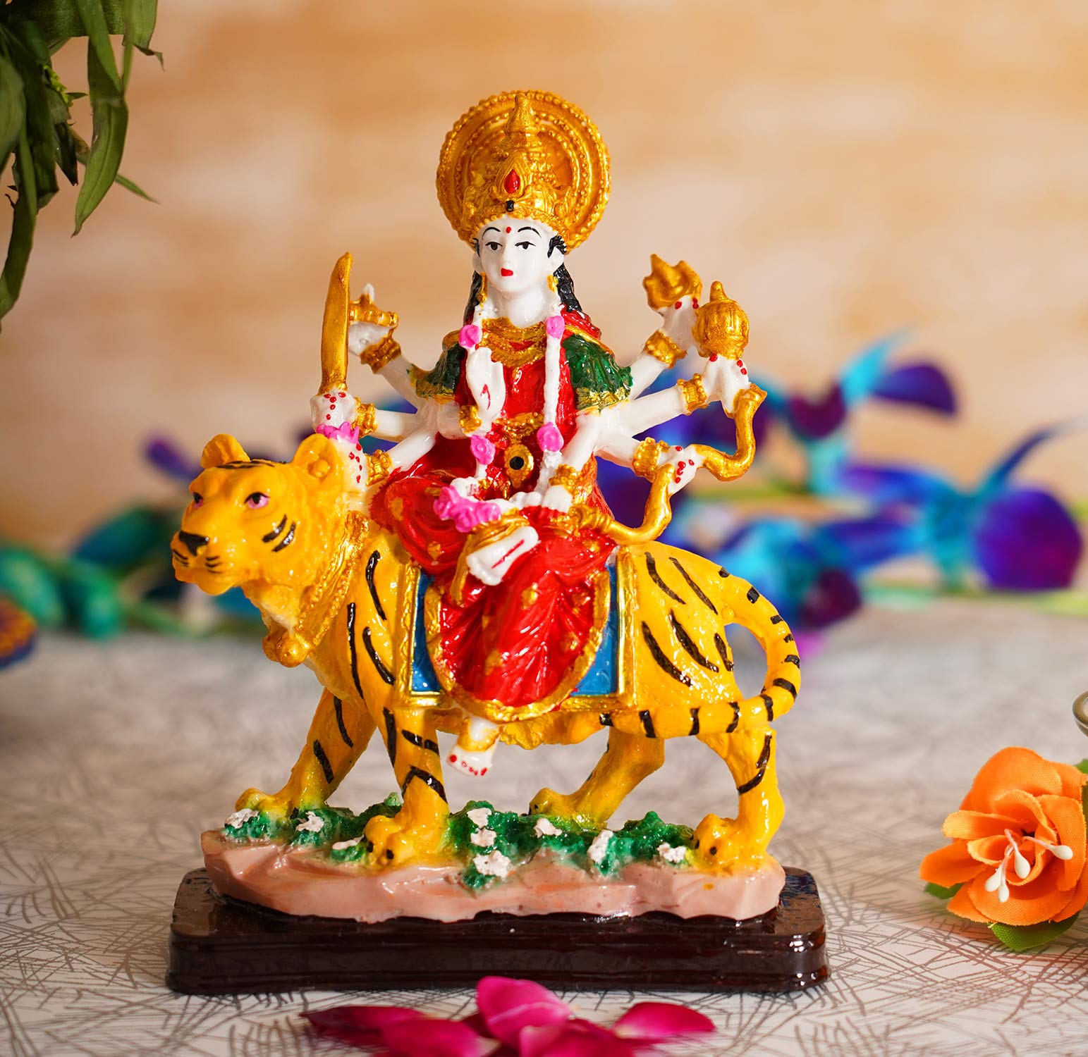 Buy The Razzle Box Resin Spiritual Religious Vastu Pooja Goddess Maa ...