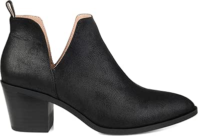 Amazon.com | Brinley Co. Womens Deep Side V Classic Bootie Black, 6 ...