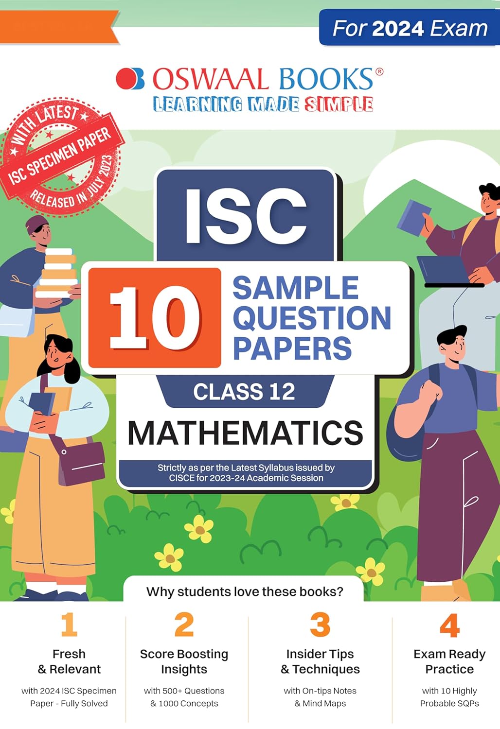 Oswaal ISC 10 Sample Question Papers Class 12 Mathematics For Board ...