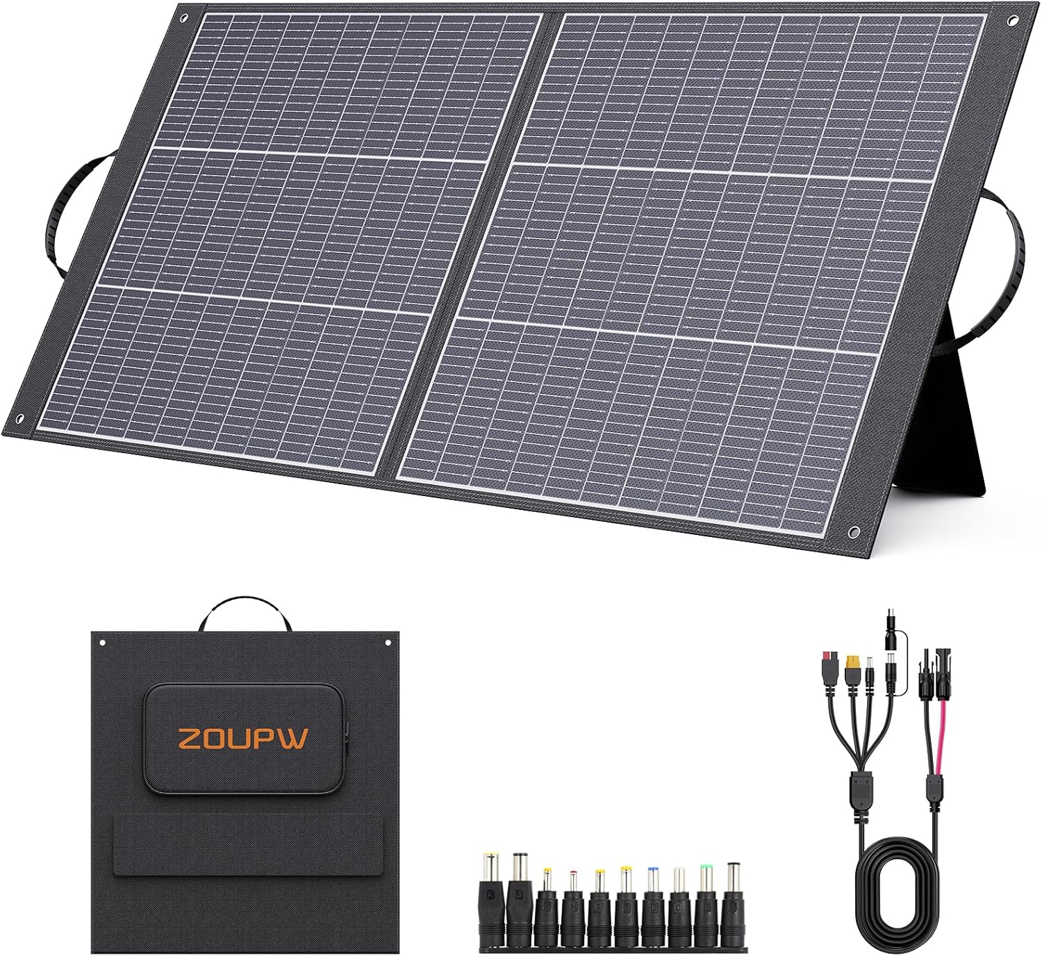 Amazon.com : ZOUPW N-Type 16BB 100 Watt Portable Solar Panel for Power ...