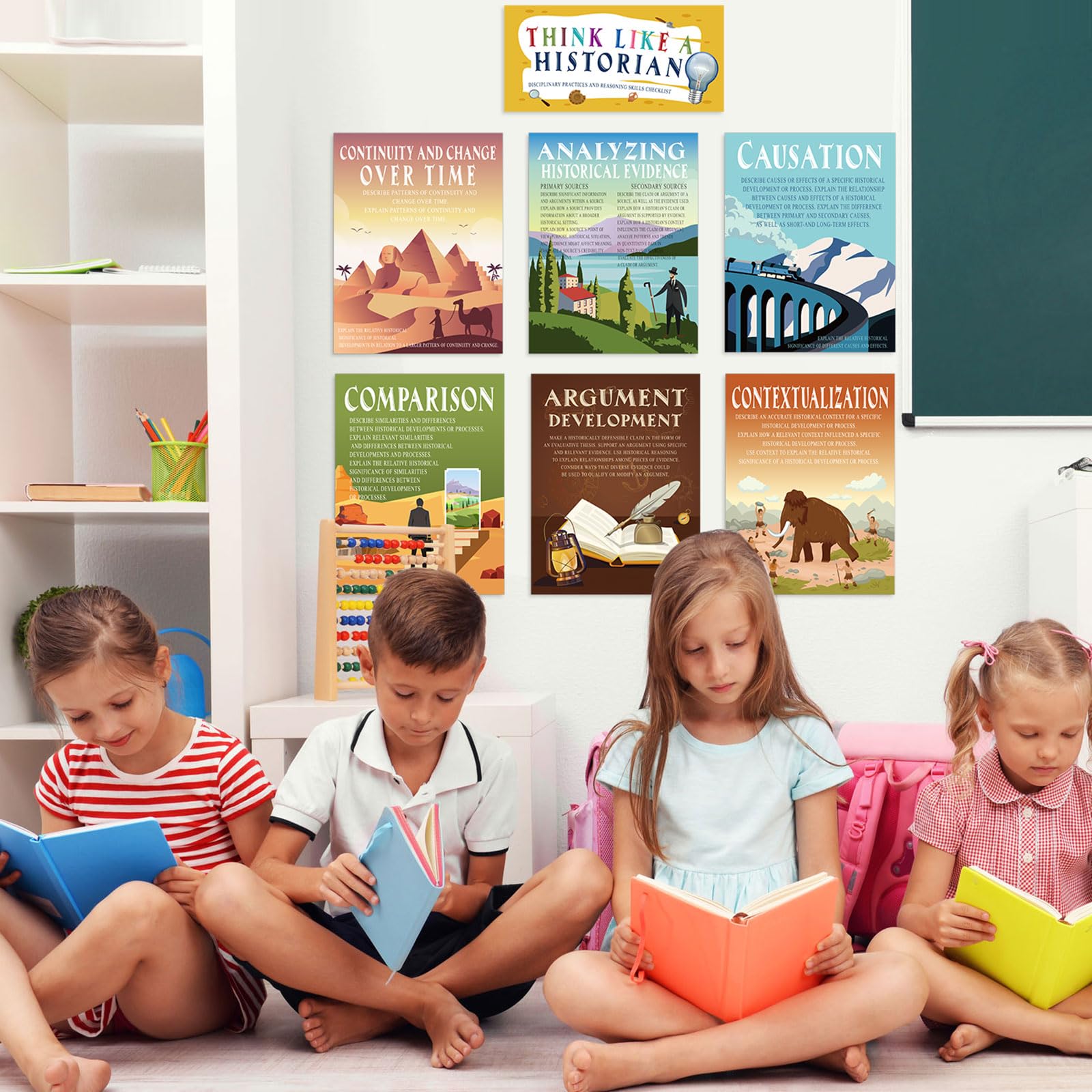 Snapklik.com : 7 Pcs Thinking Poster For Classroom Social Studies ...