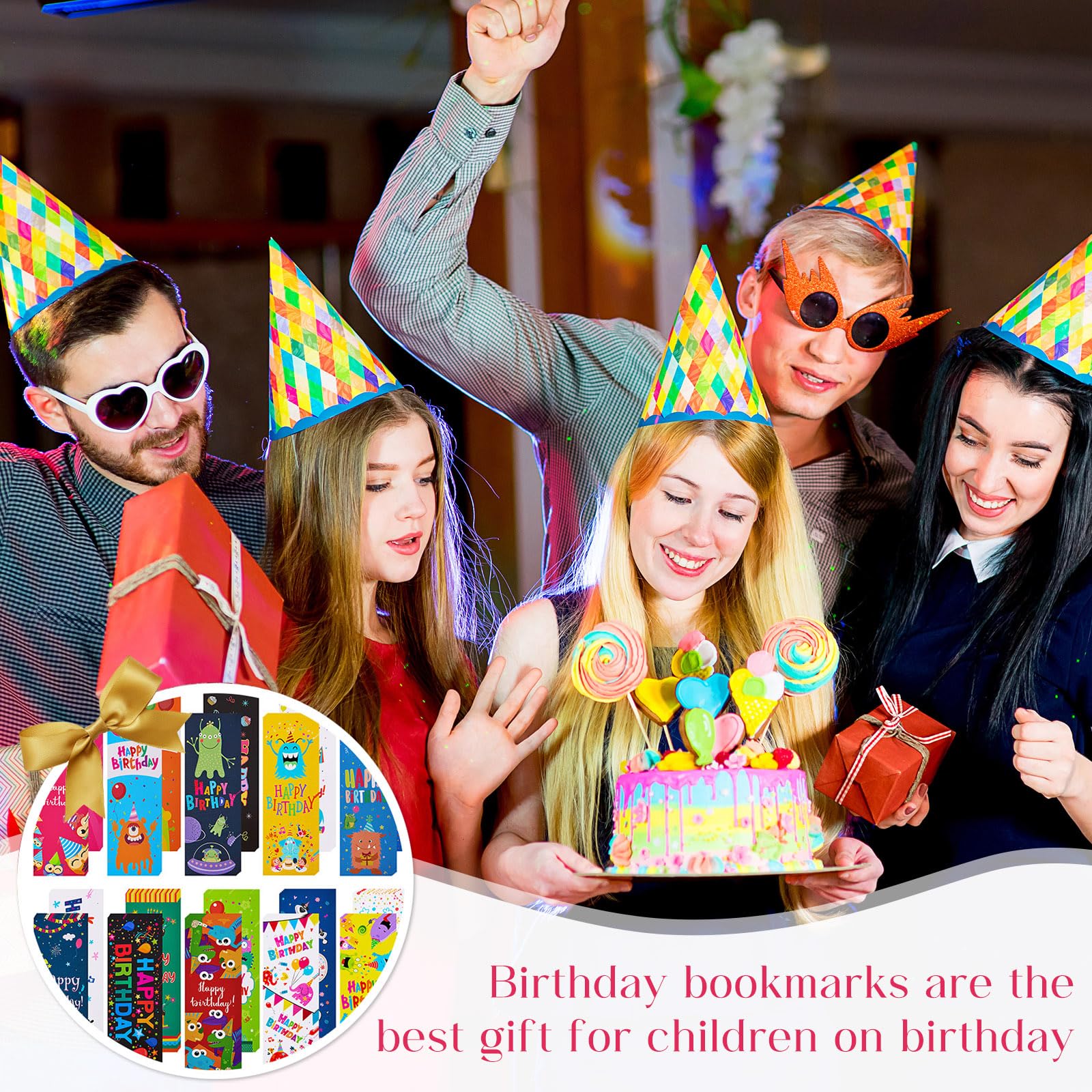 Snapklik.com : 300 Pieces Happy Birthday Bookmarks Laminated ...