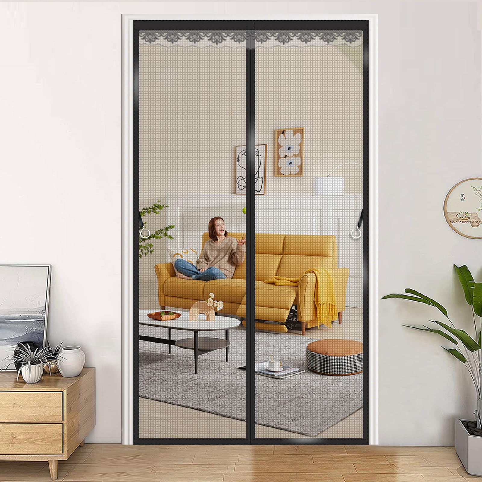 Magnetic Screen Door,Patio Screens for Patios Outside Outdoor,Mesh ...