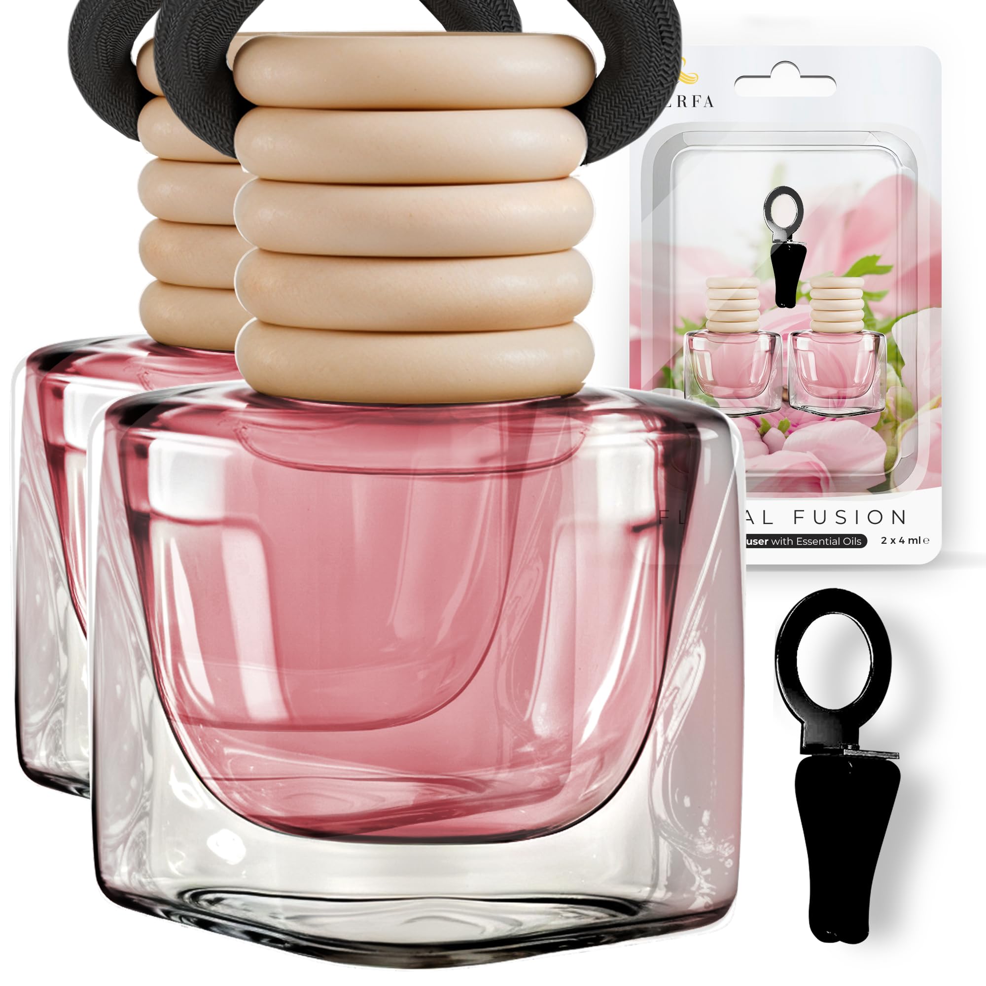 Car Air Fresheners for Women - Floral Fusion Fragrance | Pack of 2 Long ...