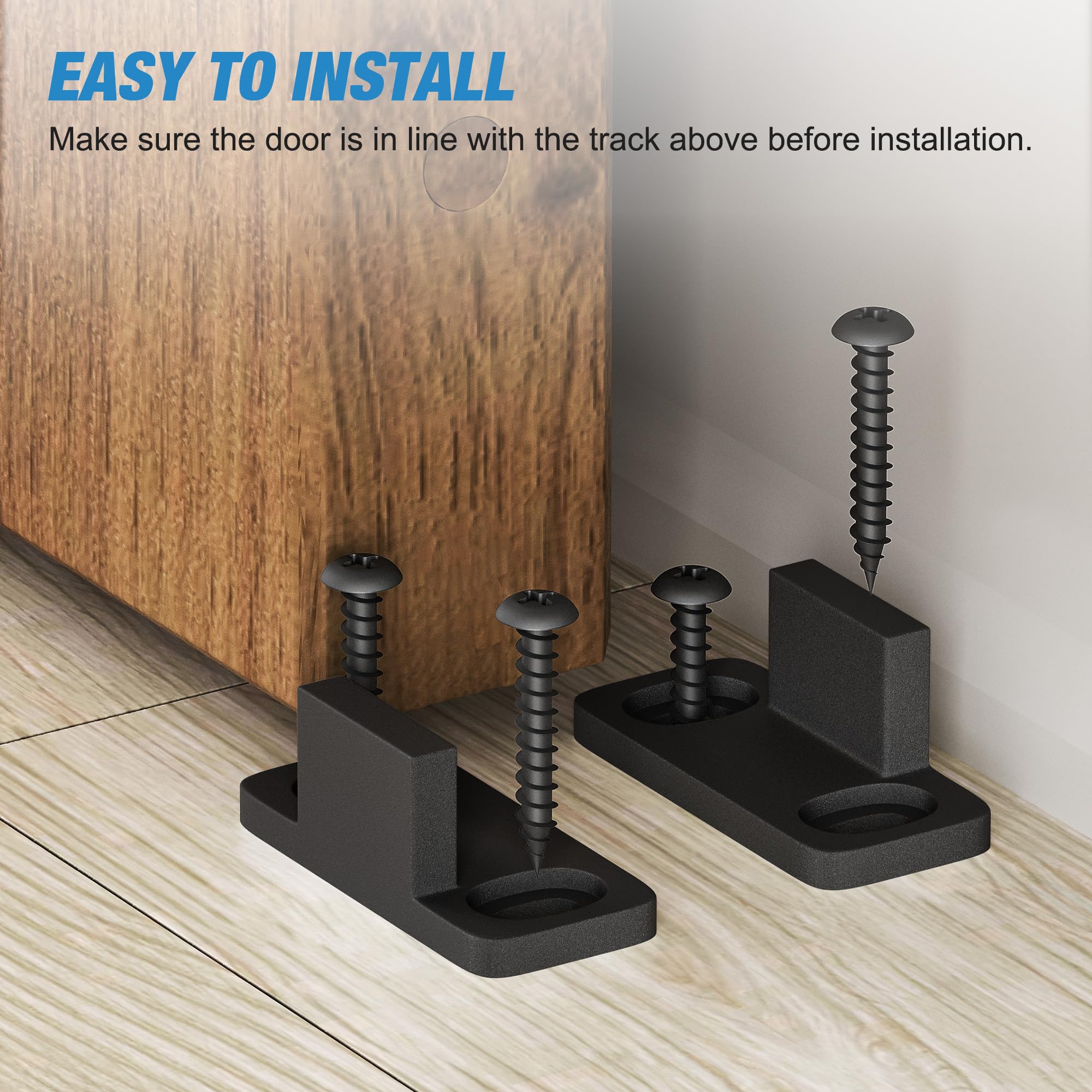 Snapklik.com : Universal Sliding Barn Door Floor Guide Floor Mount Fit ...