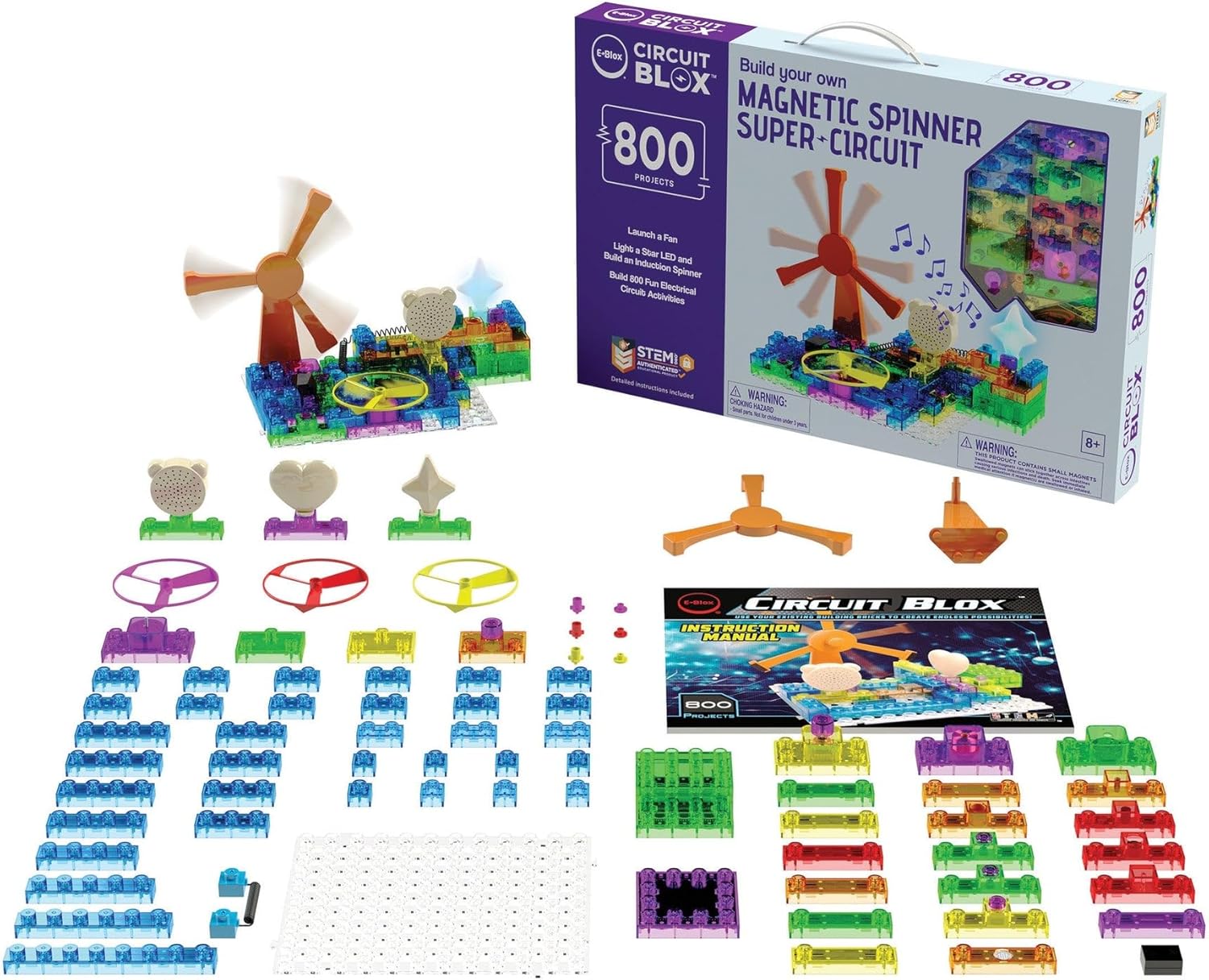 Amazon.com: Circuit Blox™ 800 - E-Blox® Circuit Board Building Blocks ...