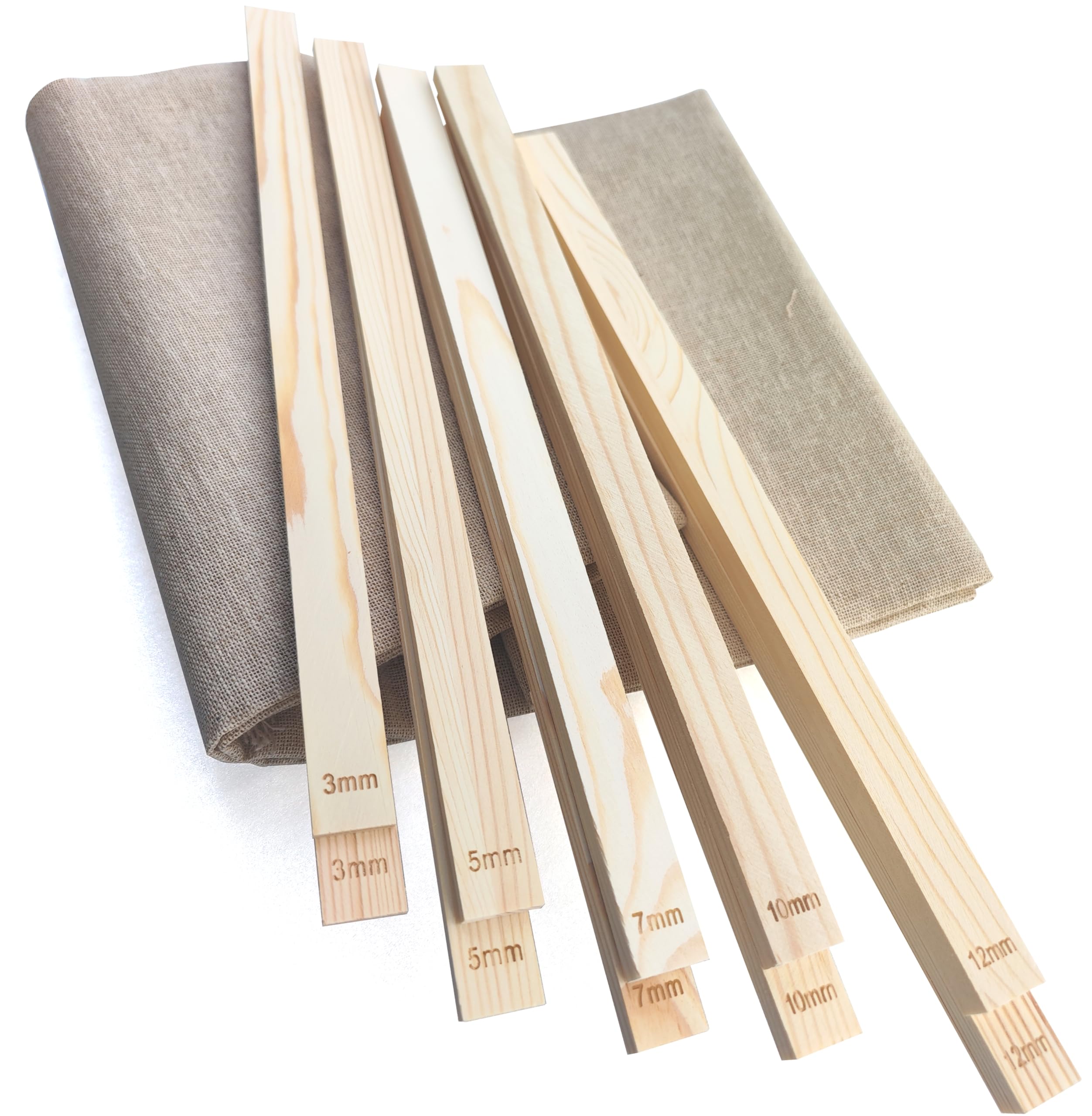 Snapklik.com : Wooden Rolling Pin Guides Sticks Set - Clay Roller Guide ...