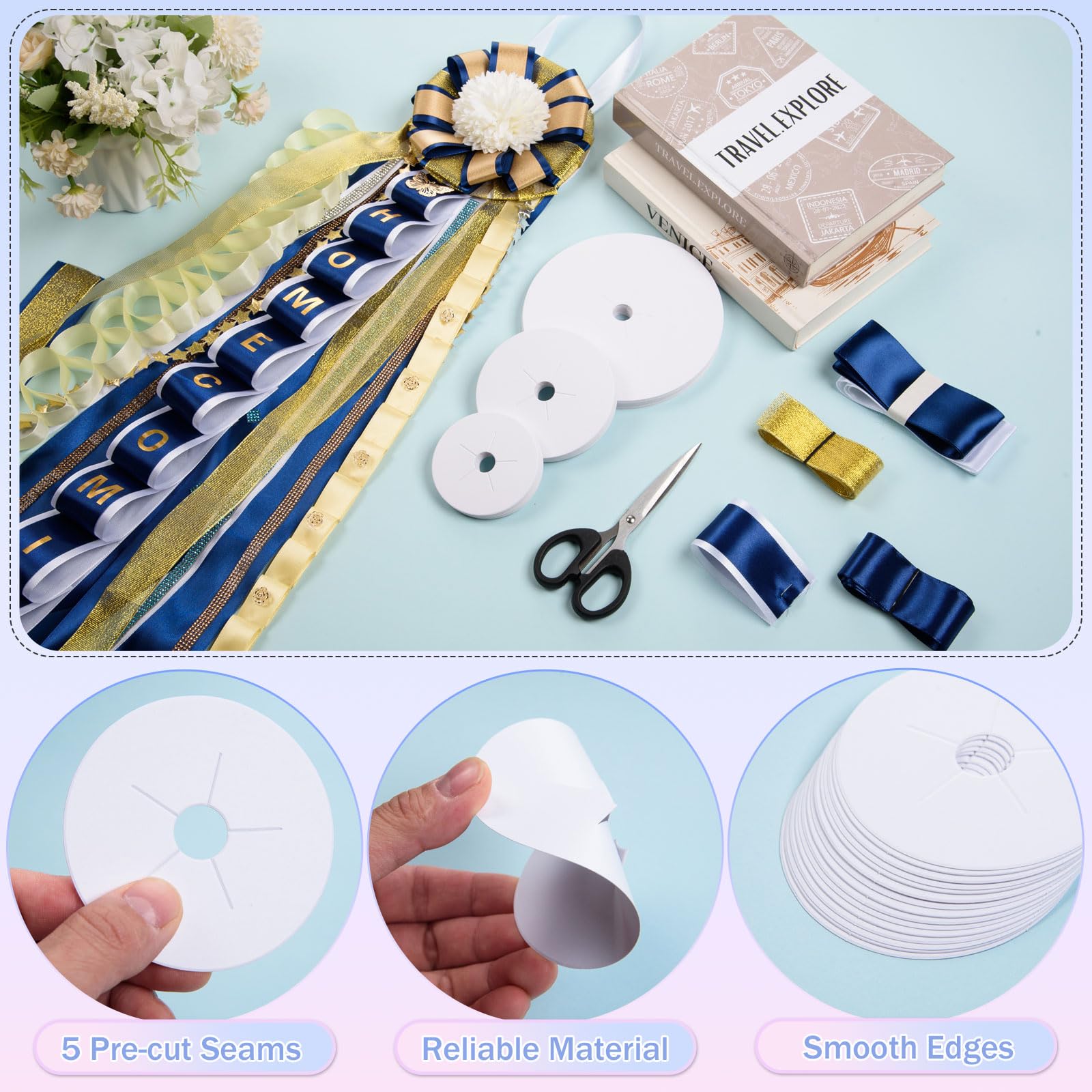 Snapklik.com : 120 Pcs Homecoming Mum Supplies Paper Homecoming Mum ...