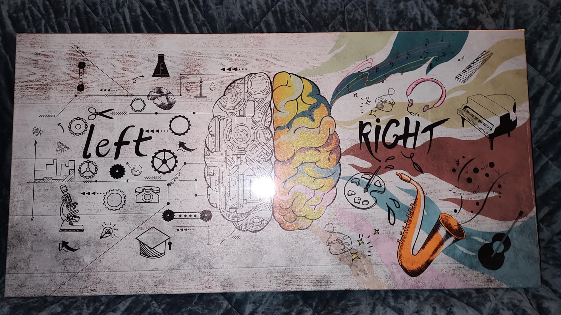 Amazon.com: LyerArtork Vintage Human Brain Wall Art Left and Right ...