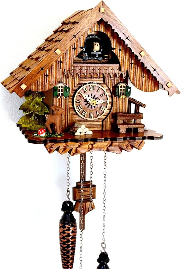 CLOCKVILLA HETTICH-UHREN Black Forest Cuckoo Clock Black Forest House ...