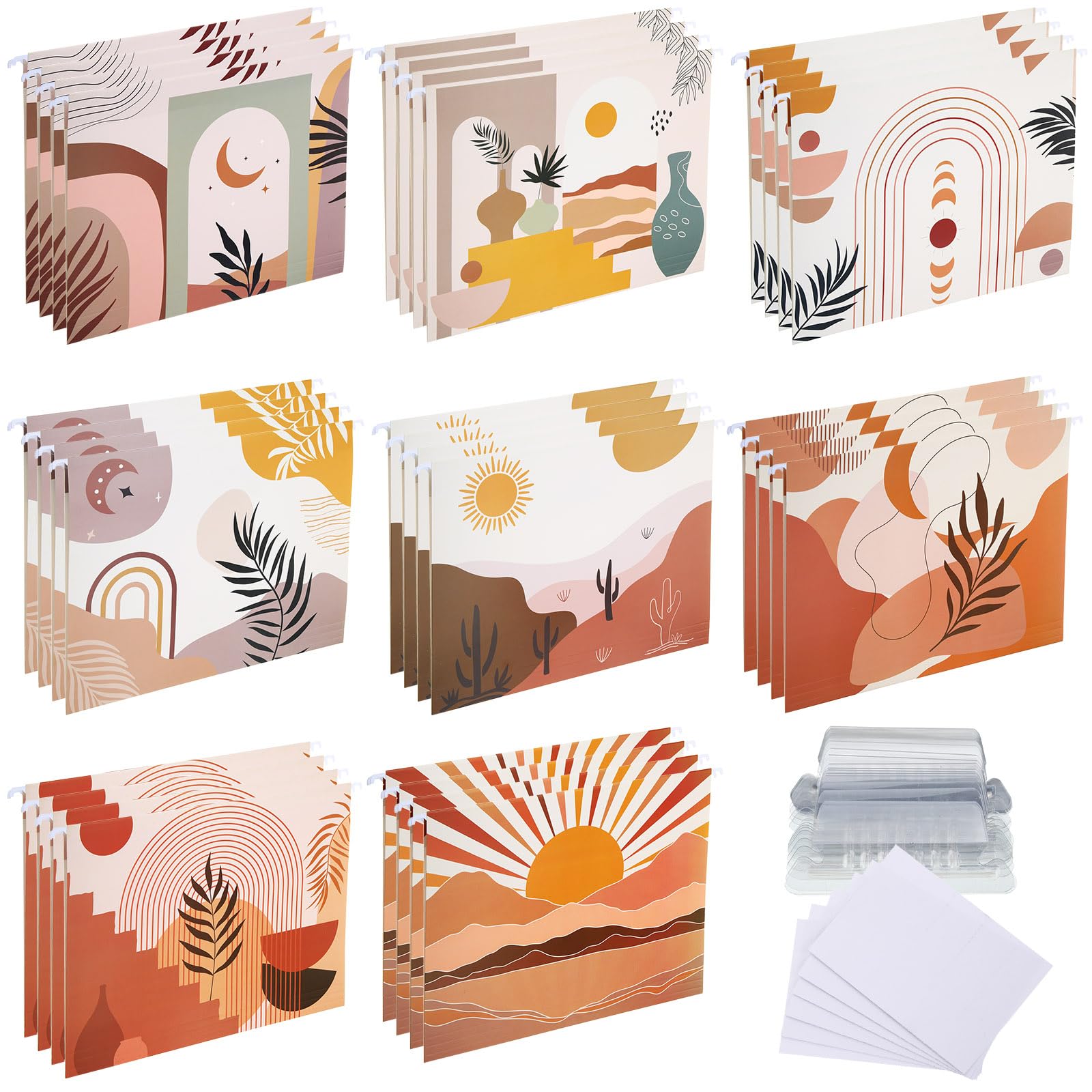 Snapklik.com : Estune 32 Pcs Boho Decorative Hanging File Folders ...
