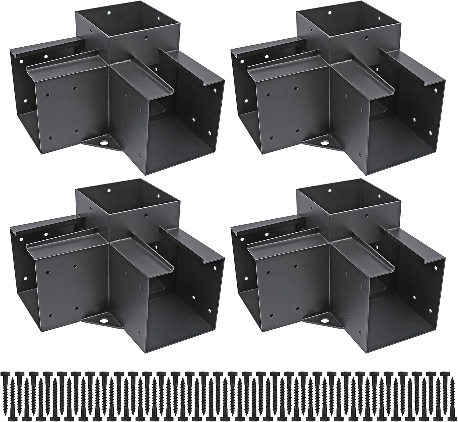 Amazon.com: Deck Man Stainless Steel 3-Way Right Angle Corner Bracket ...