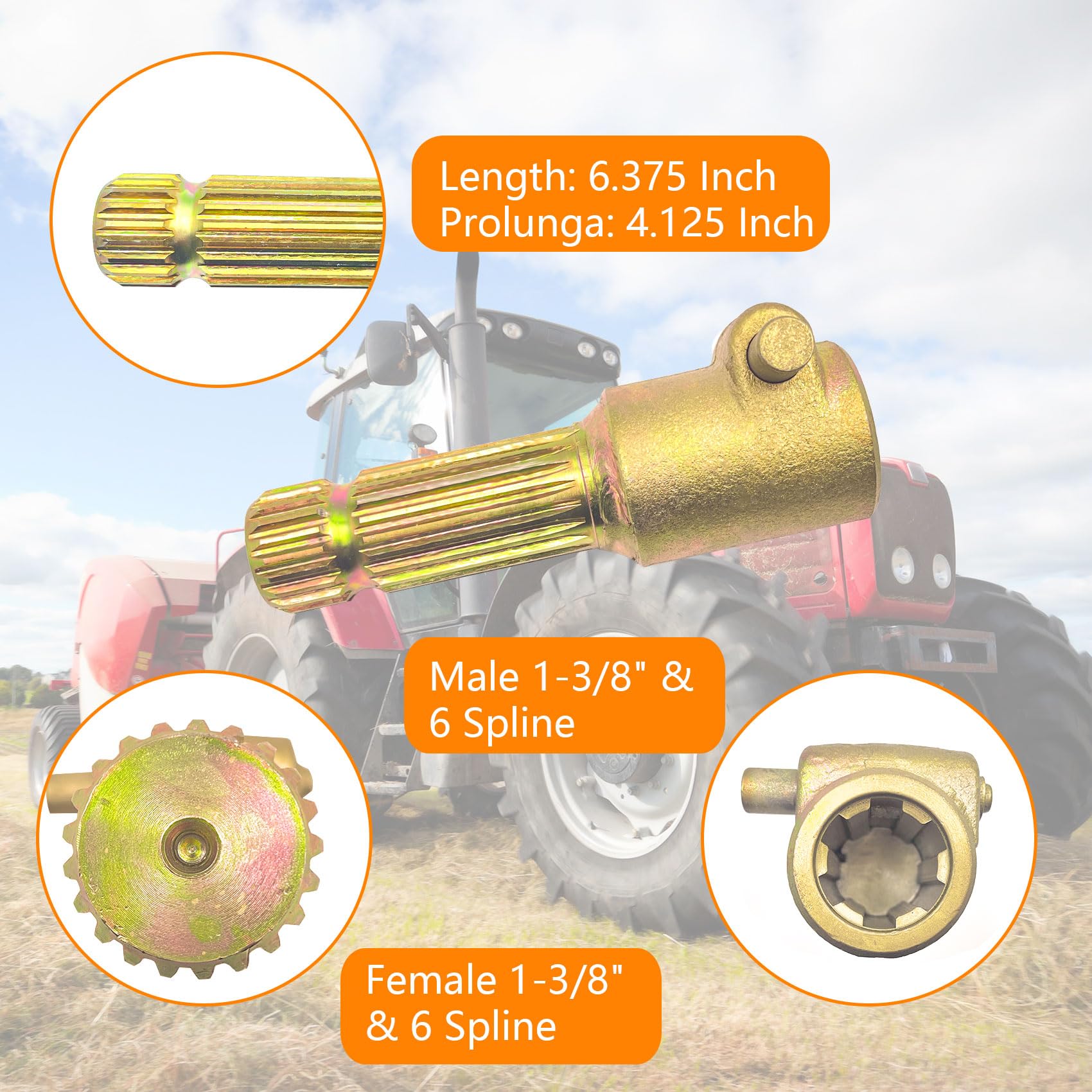 Tractor PTO Extension Pto Replacement Shaft Pto Extender For Tractor ...
