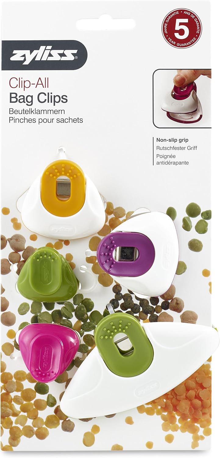 Buy Zyliss E990032 Bag Clips Mix Assorted, Multicoloured, 4x12x25.5 cm ...