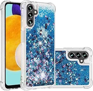 Amazon.com: QIVSTAR Compatible with Galaxy A13 5G Case, Glitter Case Bling Sparkle Liquid for ...