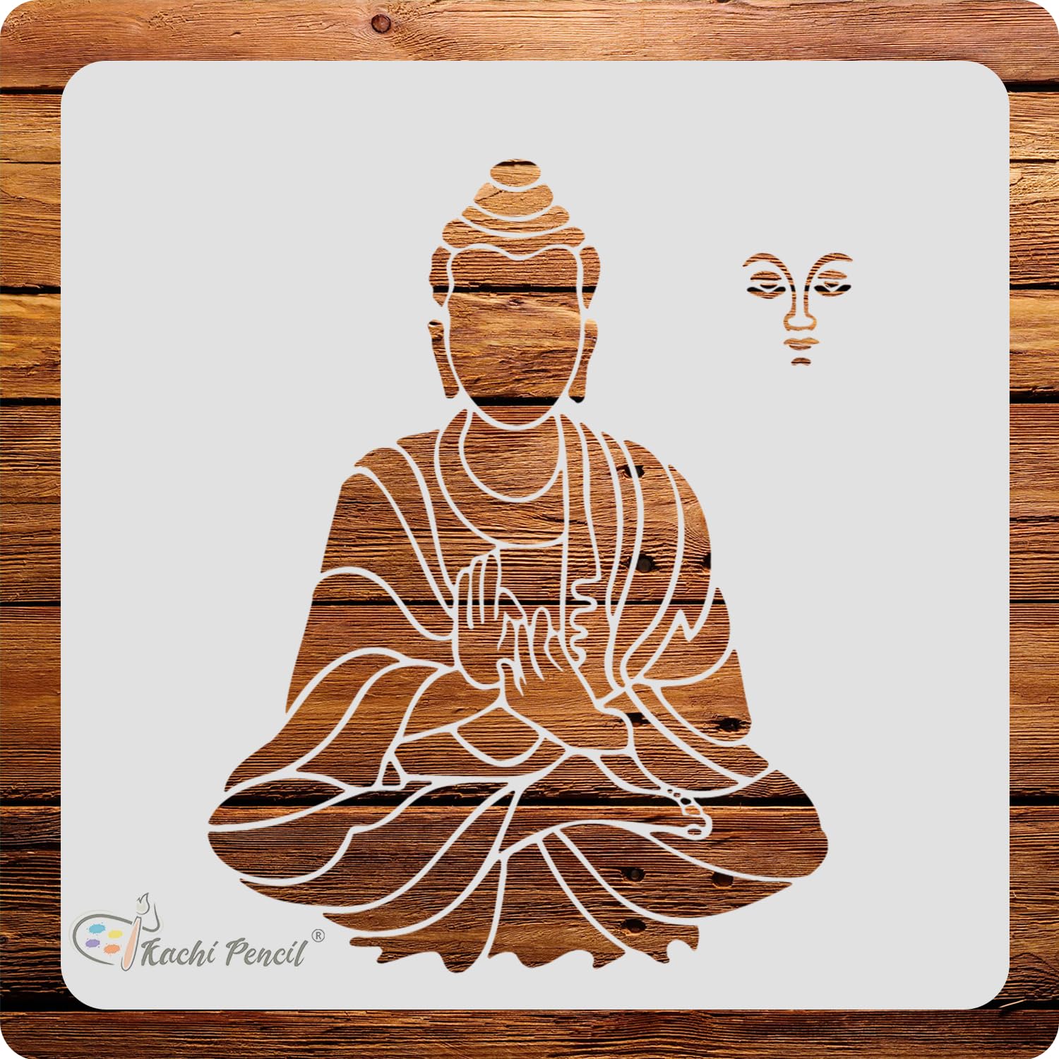 Kachi Pencil Buddha Stencils for Art, Craft and Painting, Size 6x6 inch ...
