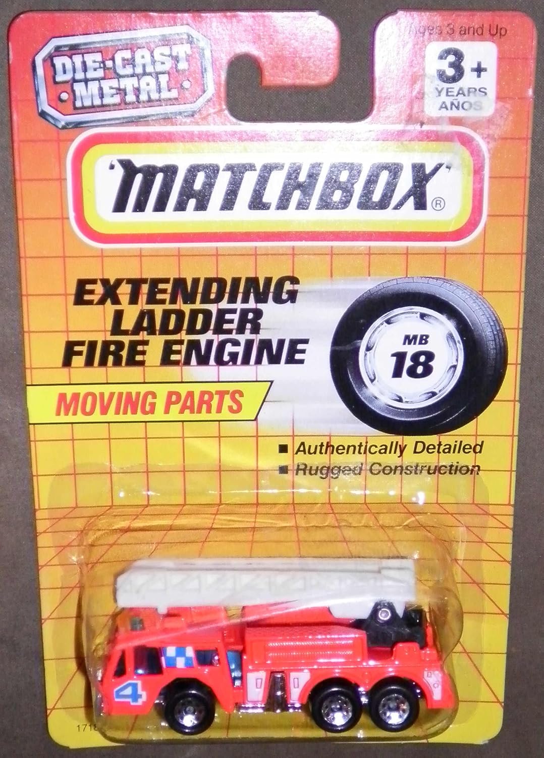 Amazon.com: 1993 MATCHBOX MB18 RED / ORANGE EXTENDING LADDER FIRE ...