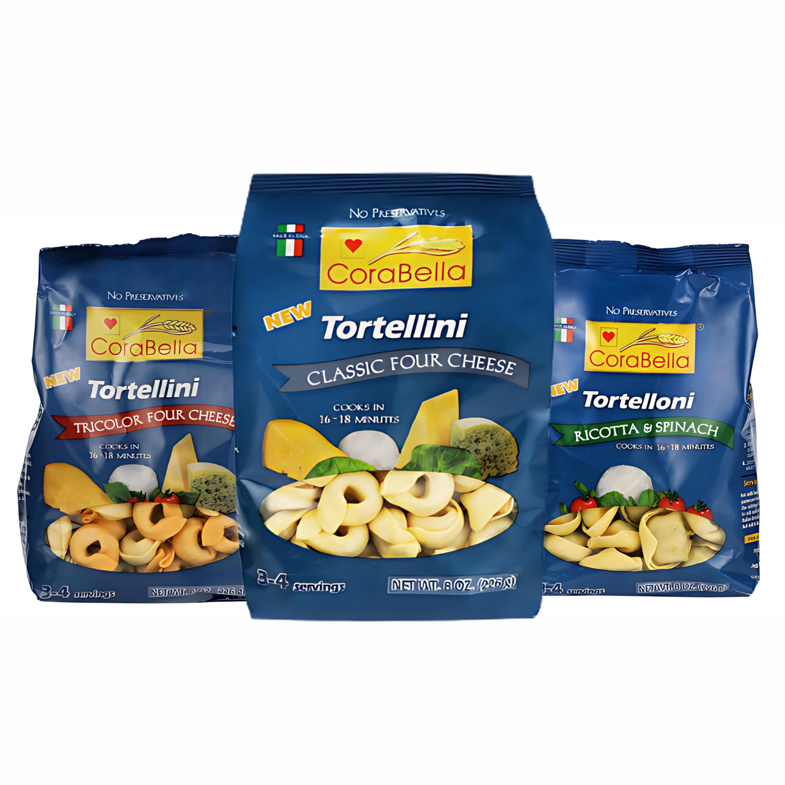 Buy CorabellaTortellini Pasta Variety Pack - Tricolor Four Cheese ...