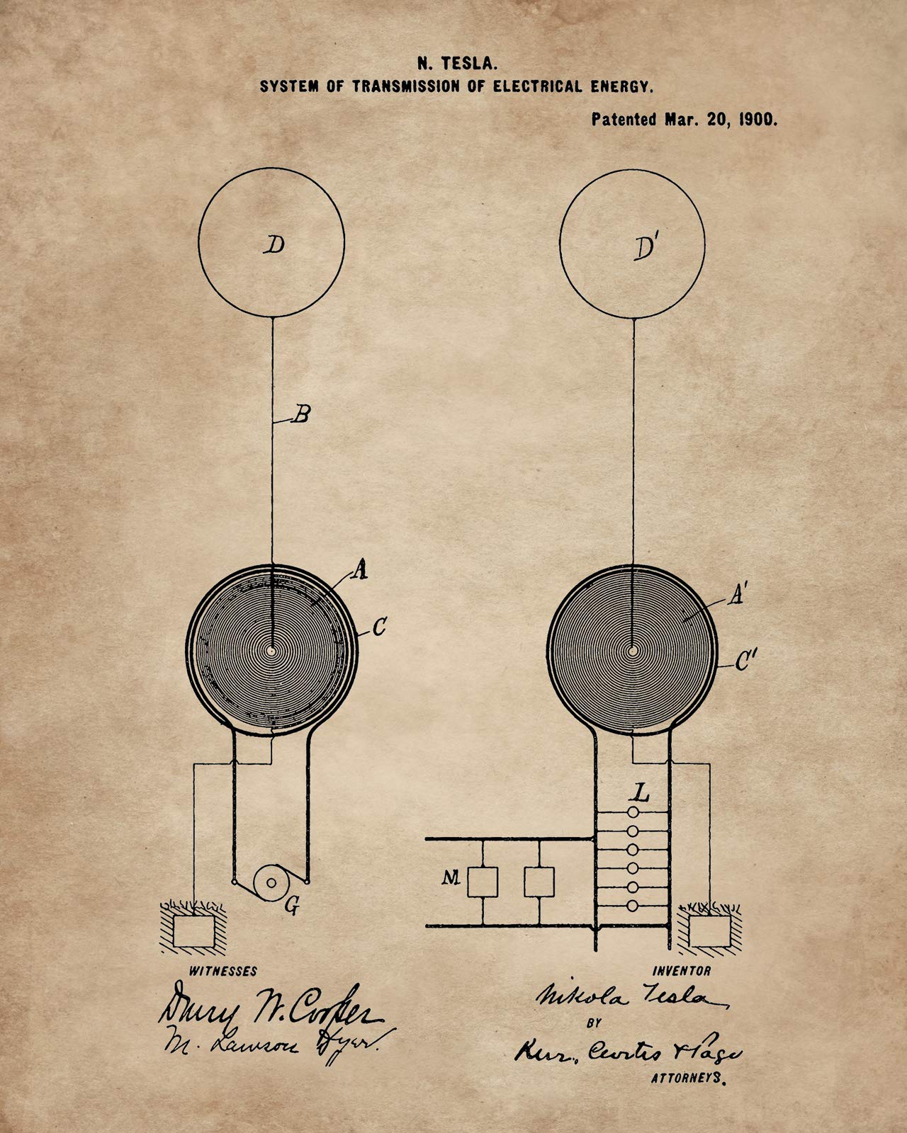 Nikola Tesla Art Print Steampunk Science Gift Amazon.com: Nikola Tesla