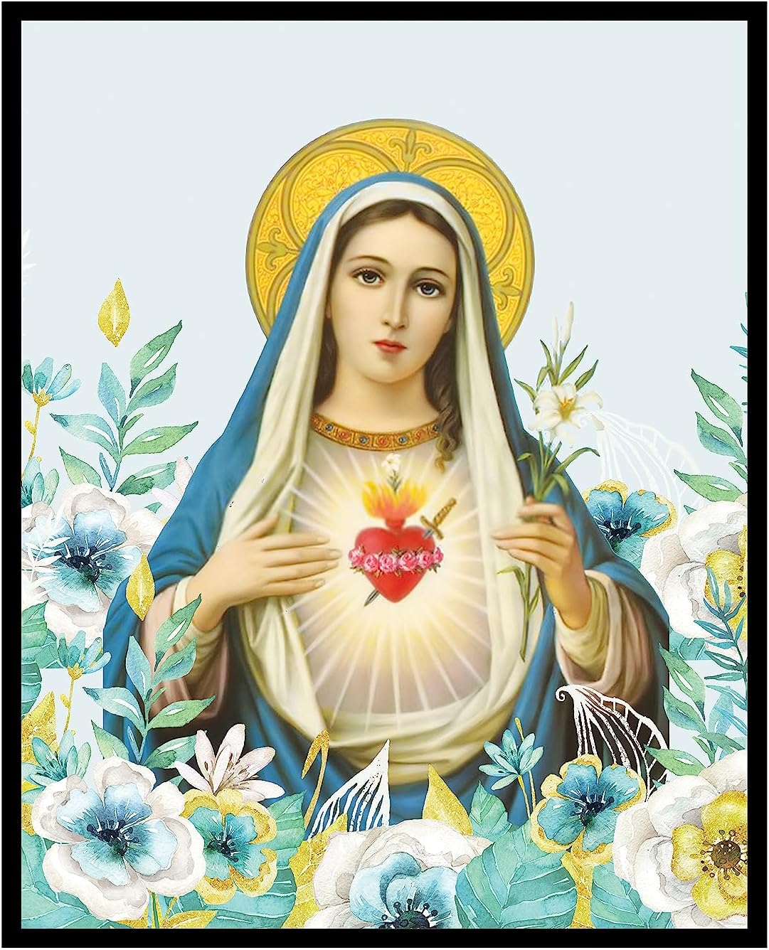 Amazon.com: Poster Master Virgin Mary Poster - Immaculate Heart of Mary ...