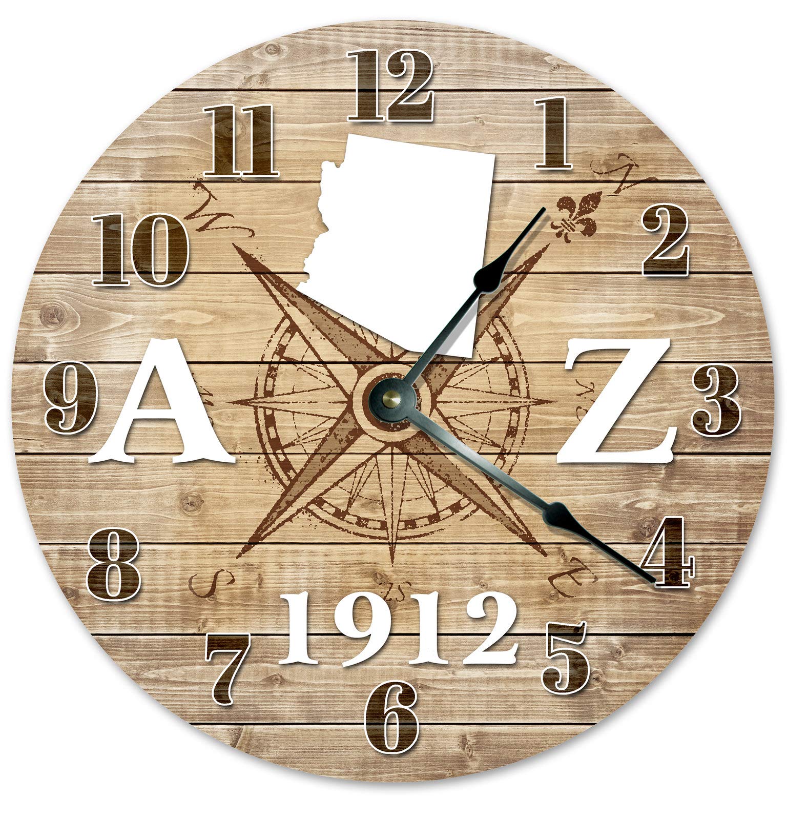 Amazon.com: Sugar Vine Art 10.5" Arizona Clock Established in 1912 ...