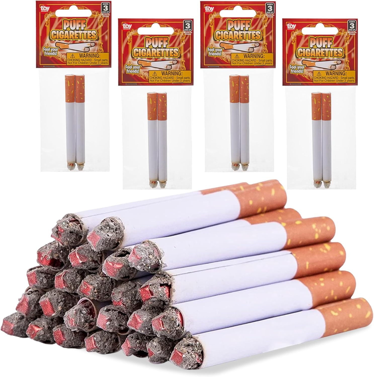 Amazon.com: Playbees Fake Puff Cigarettes That Blow Smoke - 8 Pack - 3. ...