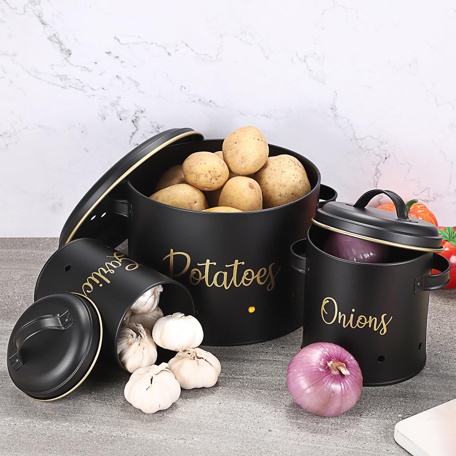 Snapklik.com : OwnMy Set Of 3 Potato Onion Garlic Storage Bins ...