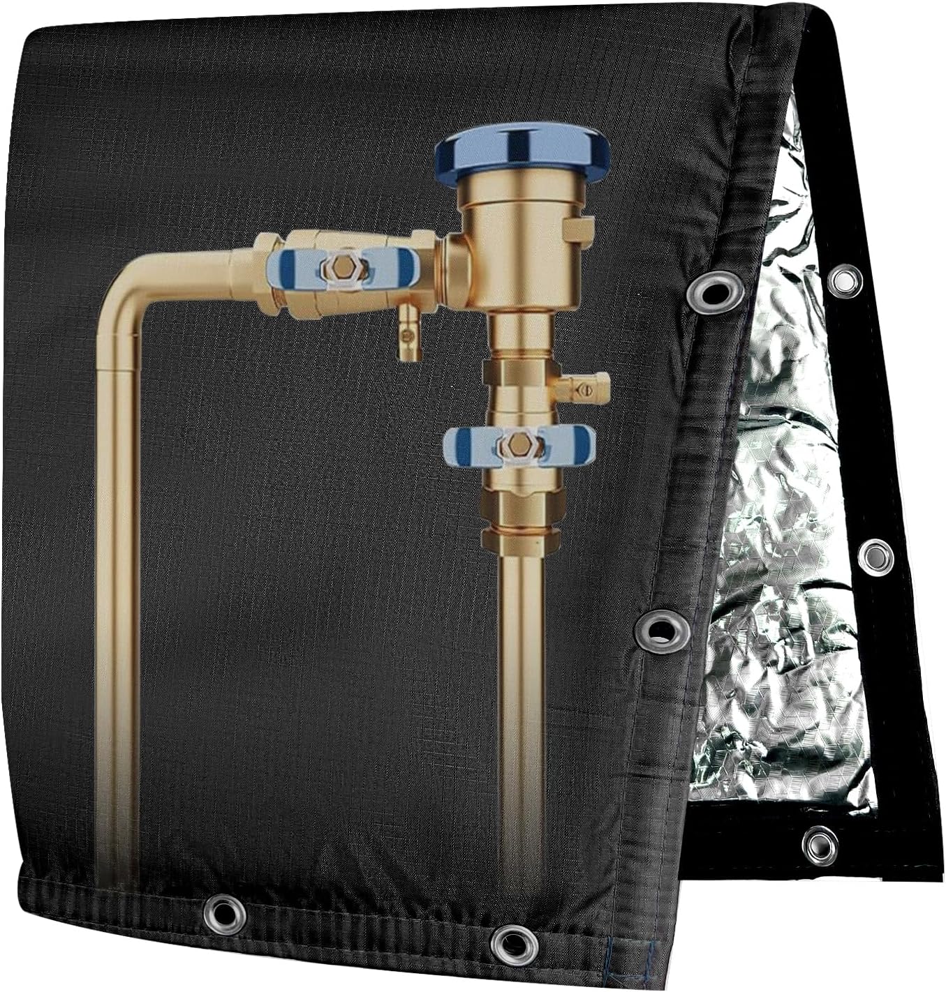 Backflow Preventer Insulated Cover (5˚F) 6-Layer Fabric Pipe Insulation ...