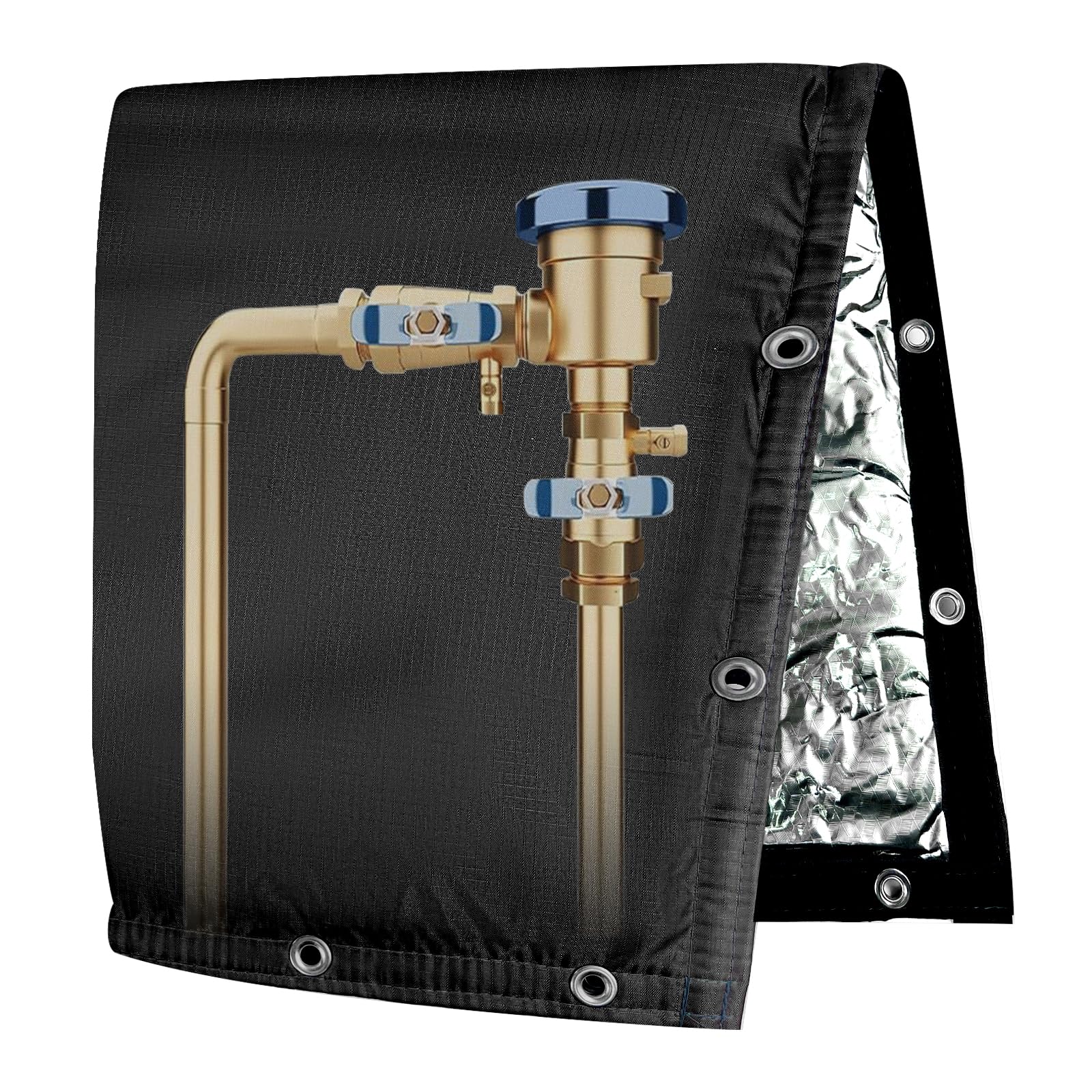 Backflow Preventer Insulated Cover (5˚F) 6-Layer Fabric Pipe Insulation ...