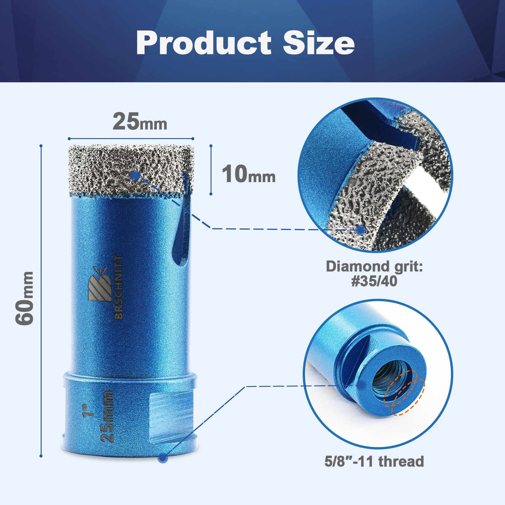 Snapklik.com : 1 Inch Diamond Core Drill Bit For Porcelain Tile Ceramic ...