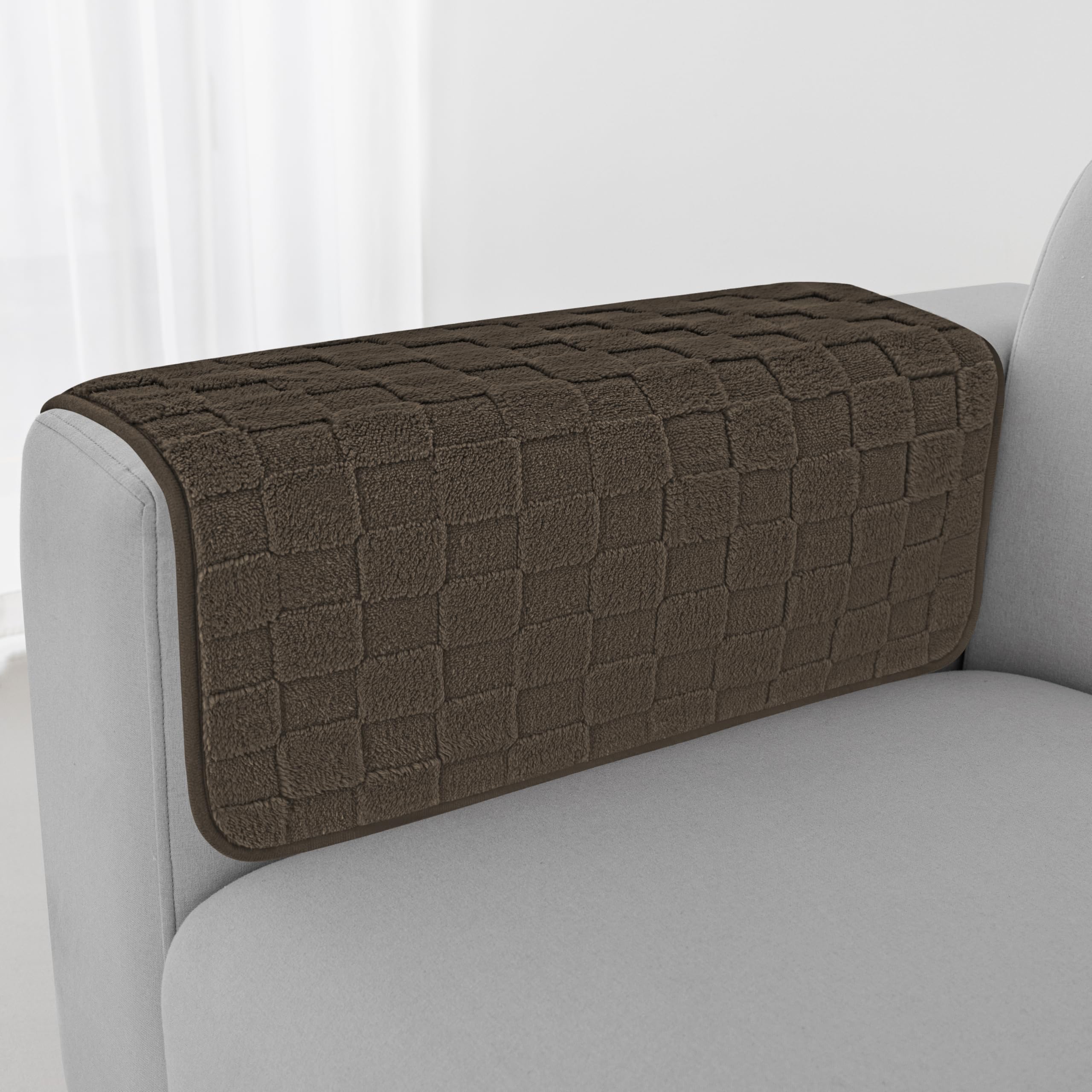 Amazon.com: Foxdecor Fuzzy Couch Arm Covers Recliner Arm Covers, Arm ...