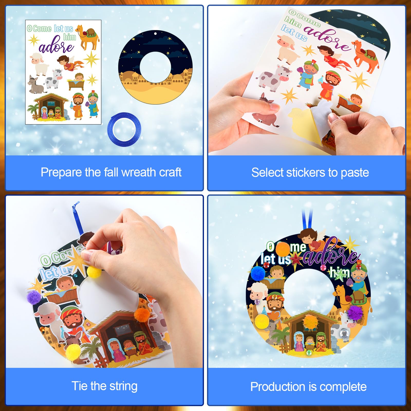 Snapklik.com : 48 Sets Christmas Nativity Crafts Kits Religious Jesus ...